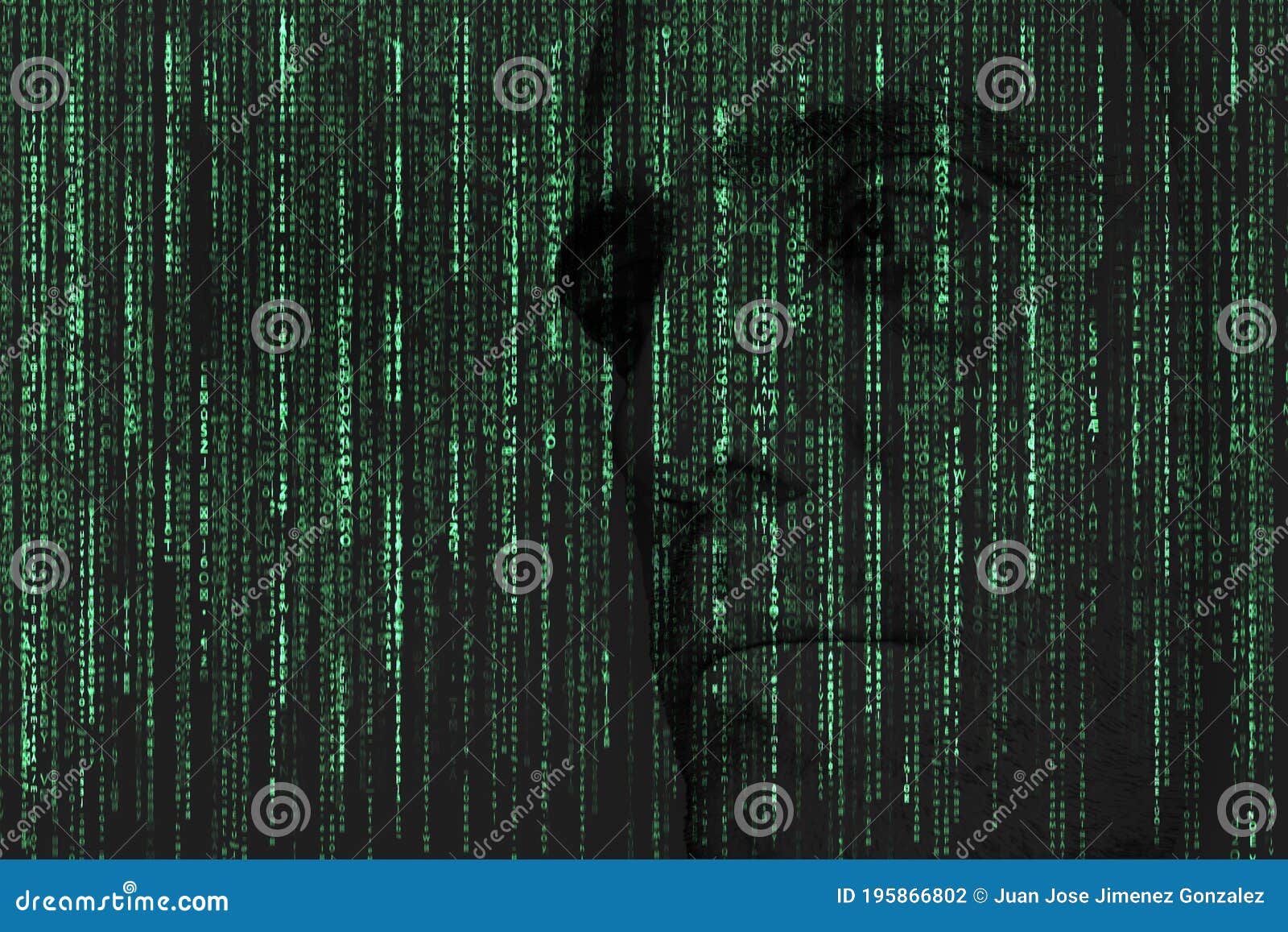 Matrix style background stock illustration. Illustration of network ...