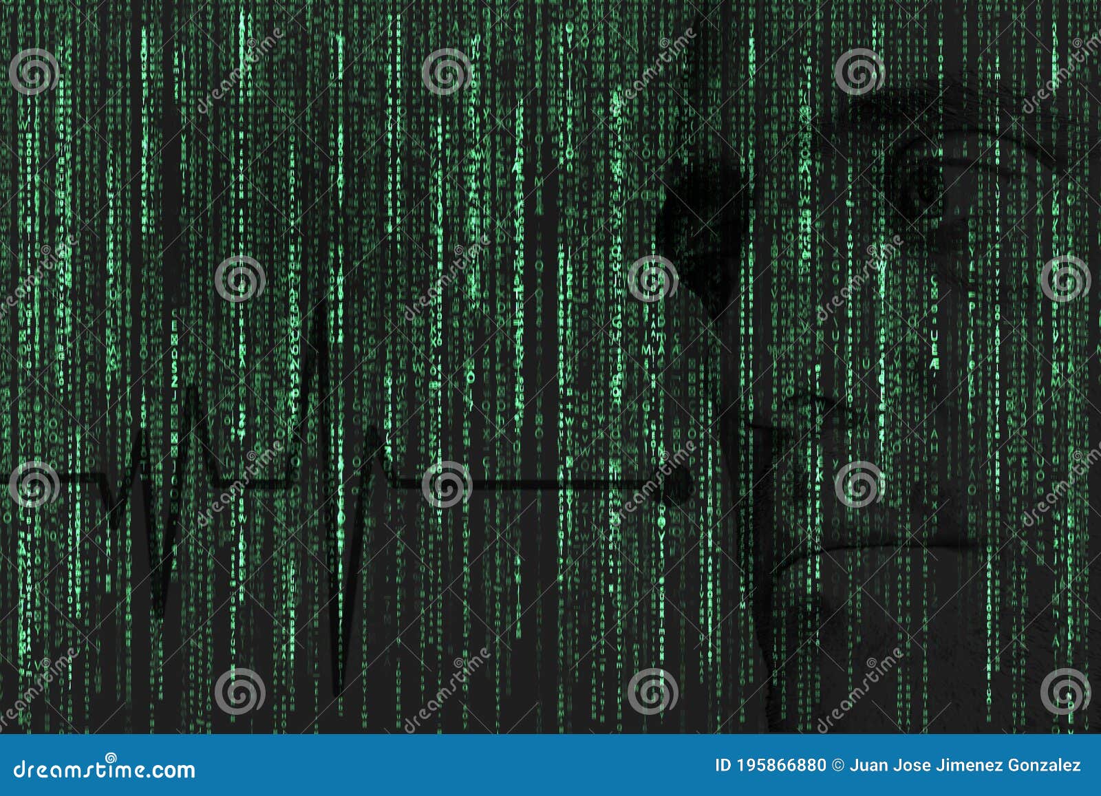 Matrix style background stock illustration. Illustration of information ...