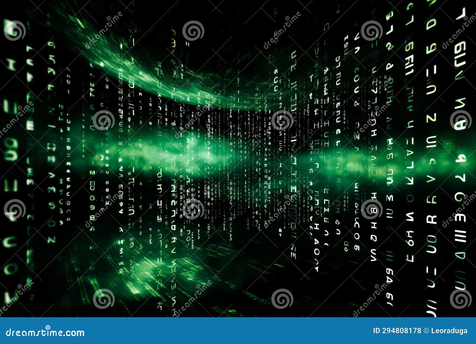 Matrix Style Binary Code Digital Background Stock Illustration ...