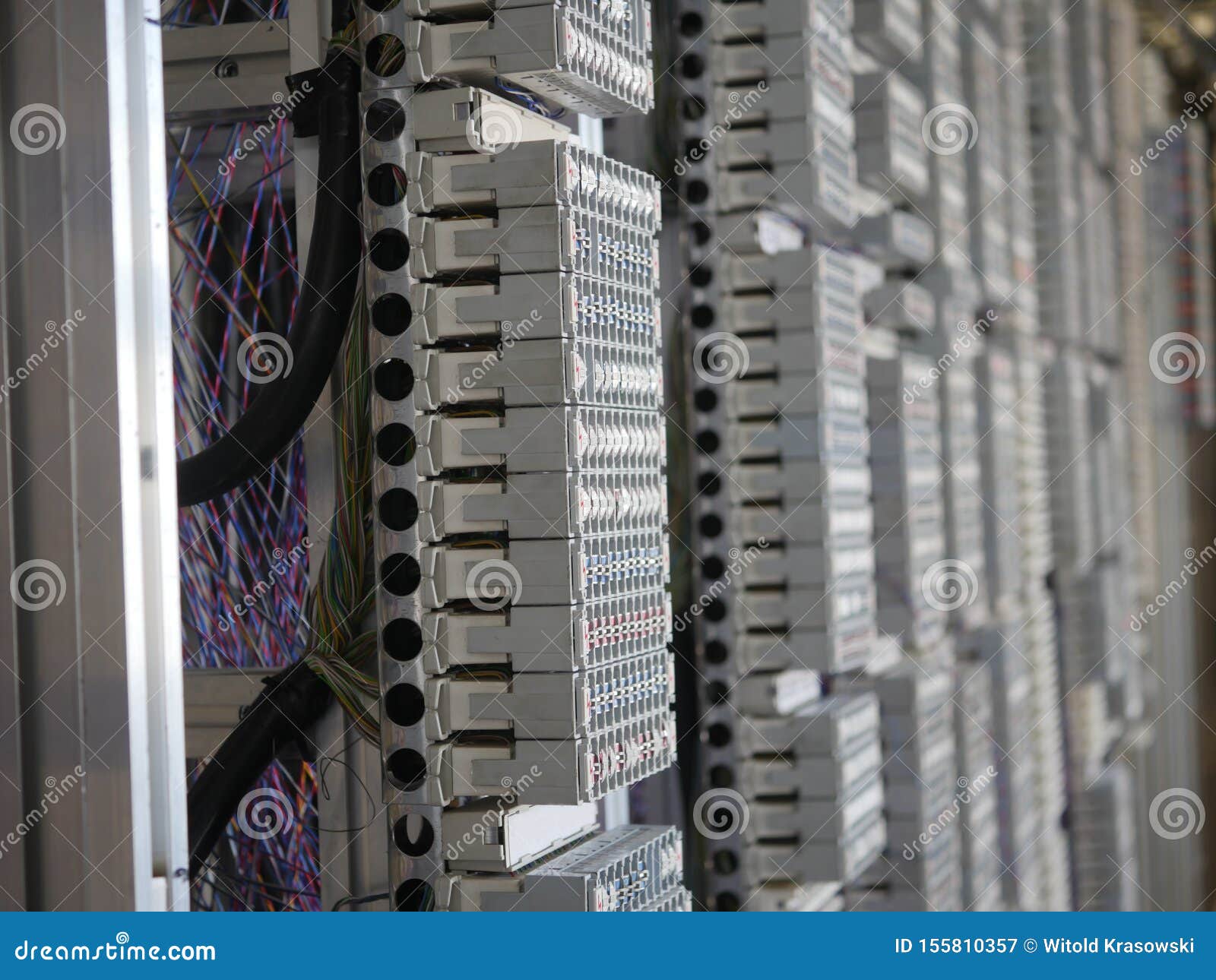 Matrix Switcher with Cables Stock Image - Image of telephone, elements ...