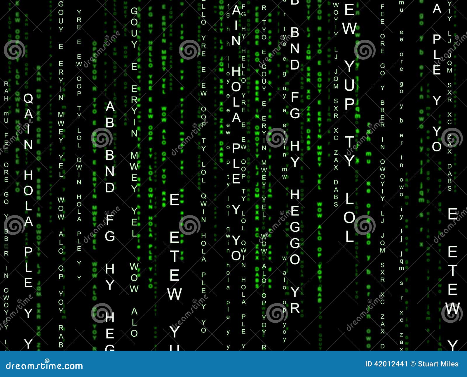 Matrix Tech Shows Digitally Abstract and Data Stock Illustration ...