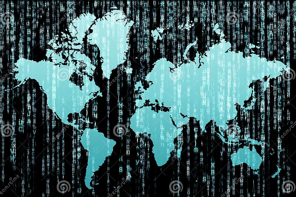 Matrix_world stock illustration. Illustration of network - 11057874