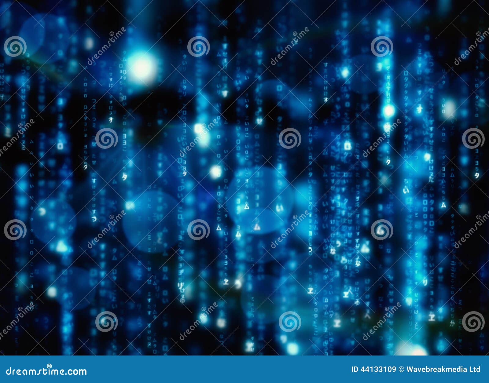 Matriz Preta E Azul Gerada Digital Ilustração Stock - Ilustração de ...