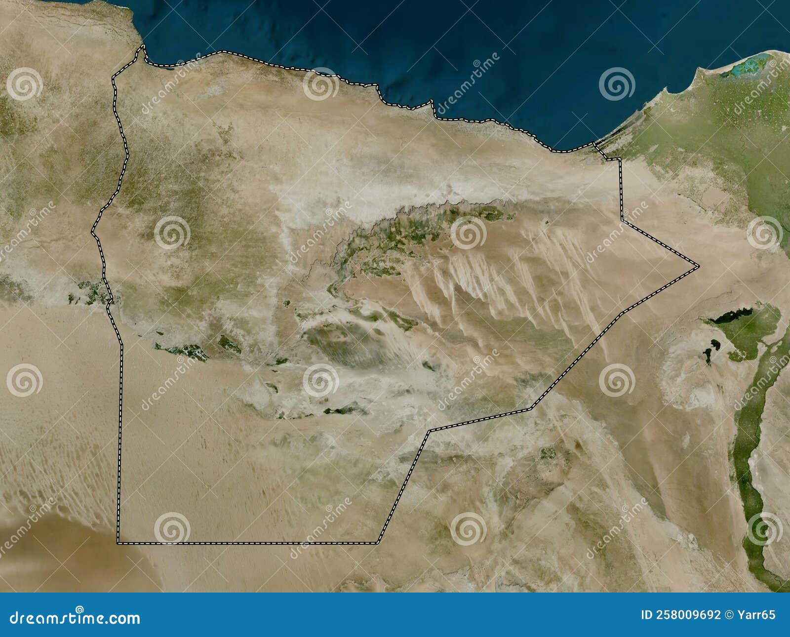 Matrouh, Egypt. High-res Satellite. No Legend Stock Illustration ...
