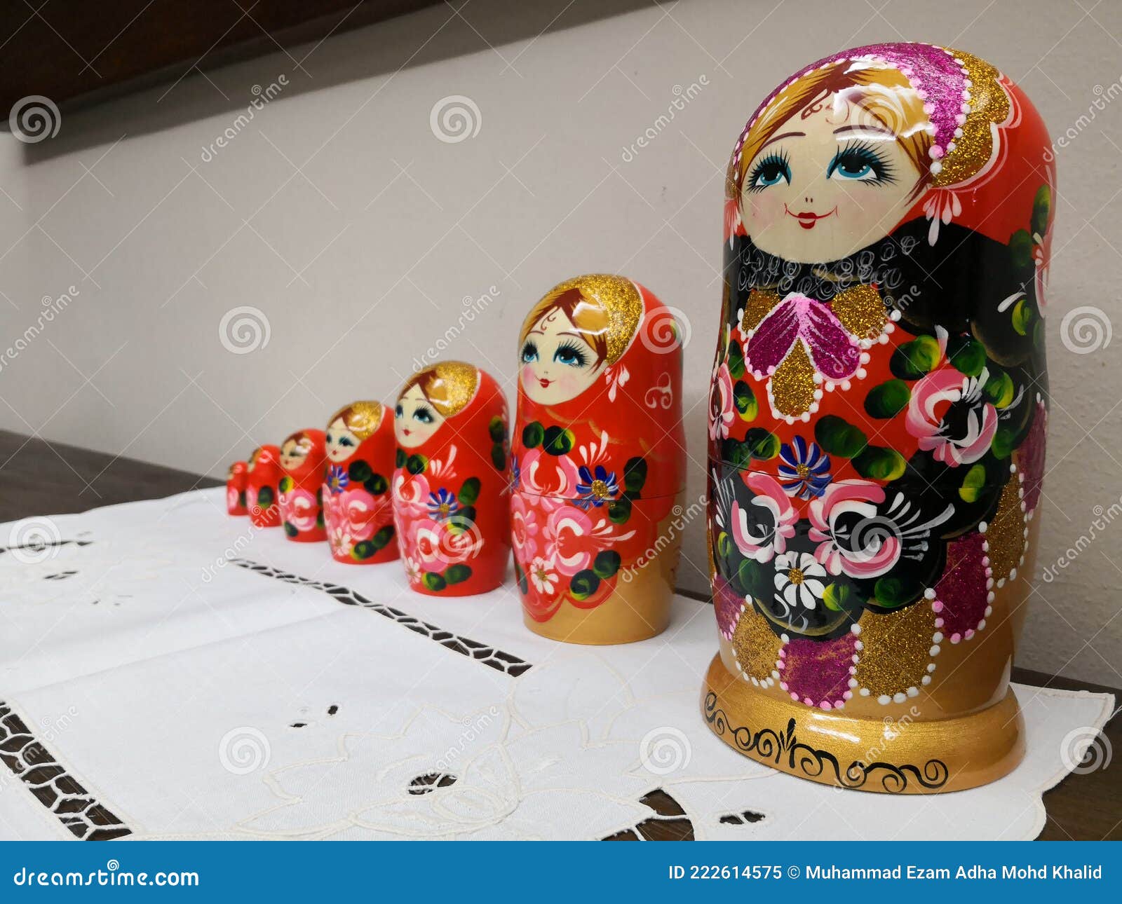 Matryoshka Doll Arranged According To Size Editorial Image - Image of ...