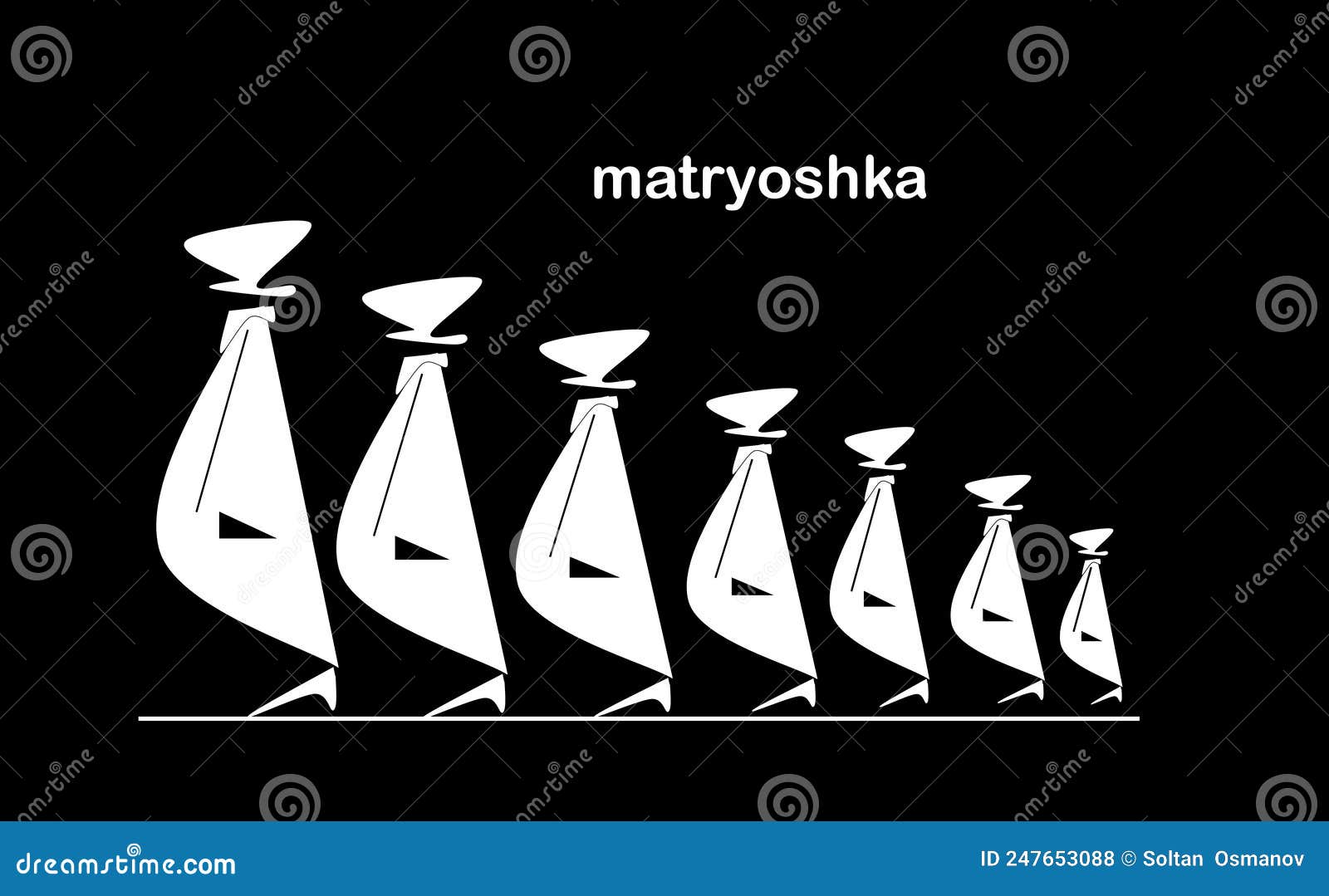 Matryoshka Doll in an Unusual Shape. Toys.Background and Illustrations ...