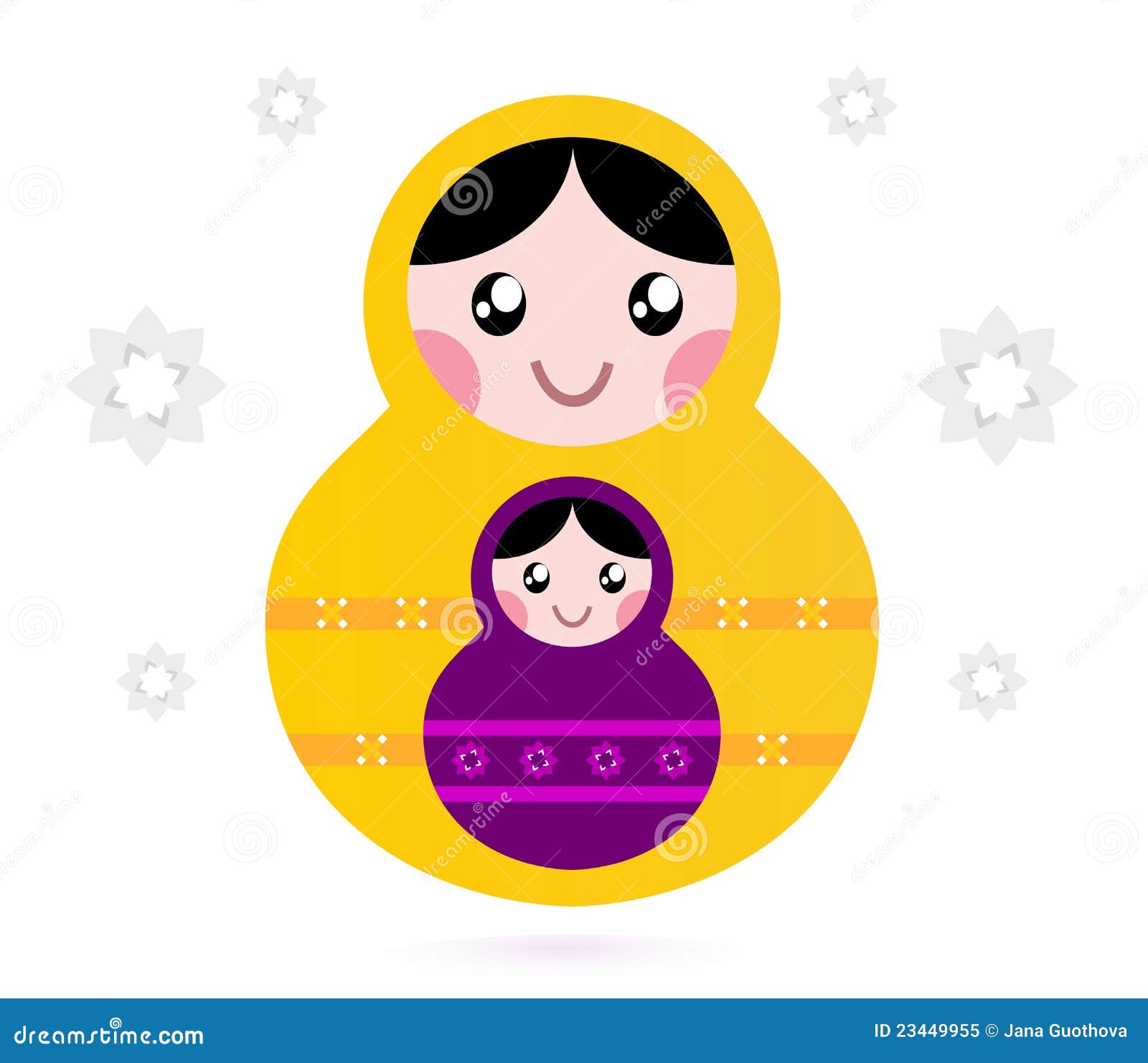 Matryoshka Dolls Cartoon Vector | CartoonDealer.com #23449955