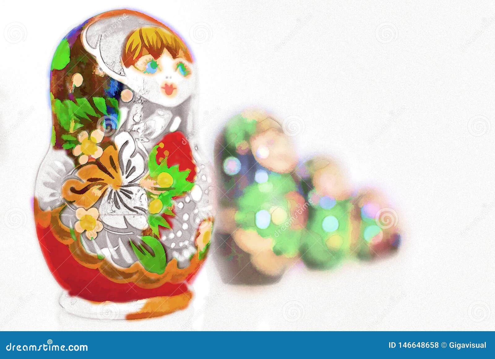 Matryoshka Dolls Illustrator Stock Photo - Image of ornament, figure ...