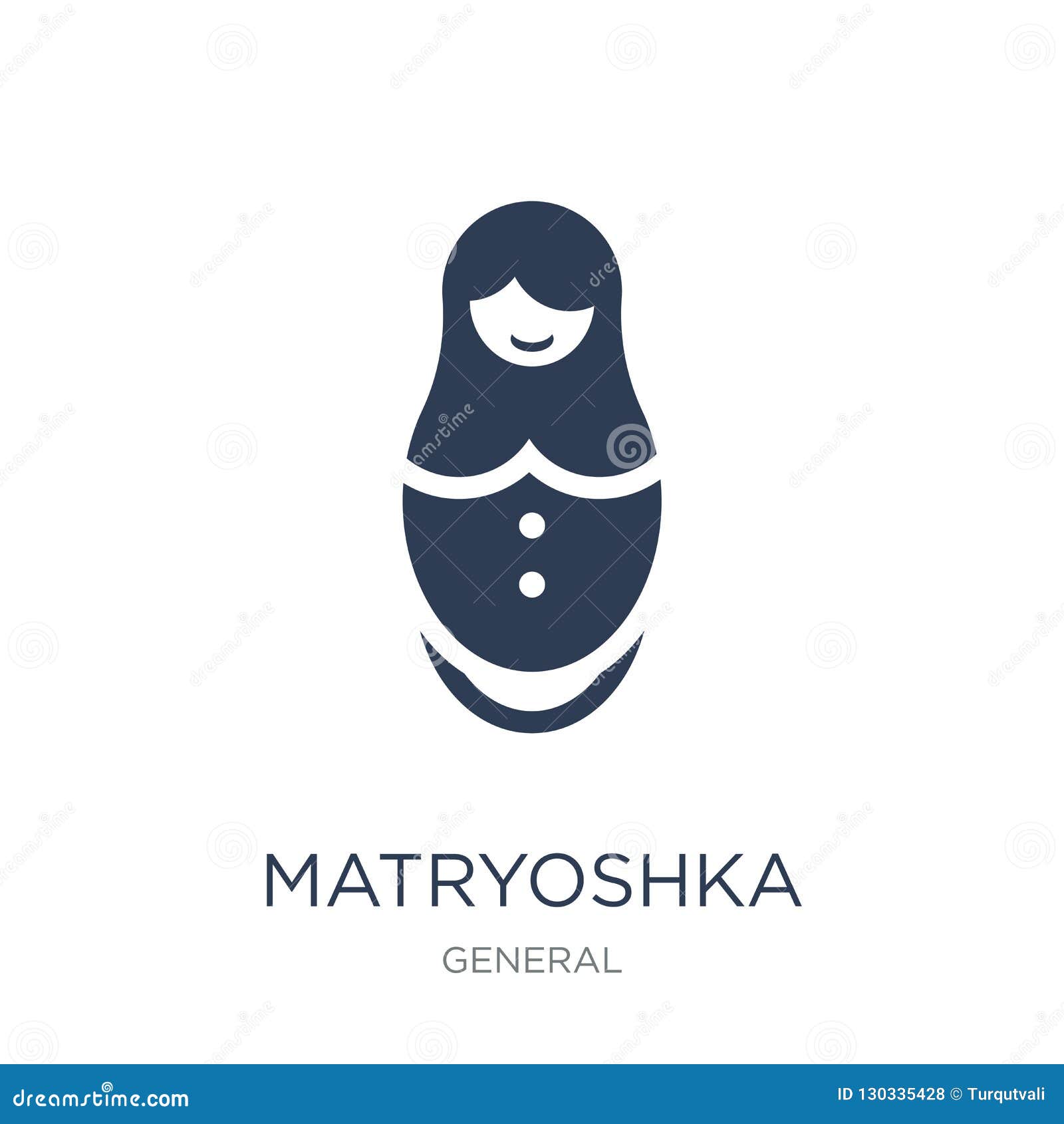 Matryoshka Icon. Trendy Flat Vector Matryoshka Icon on White Background ...
