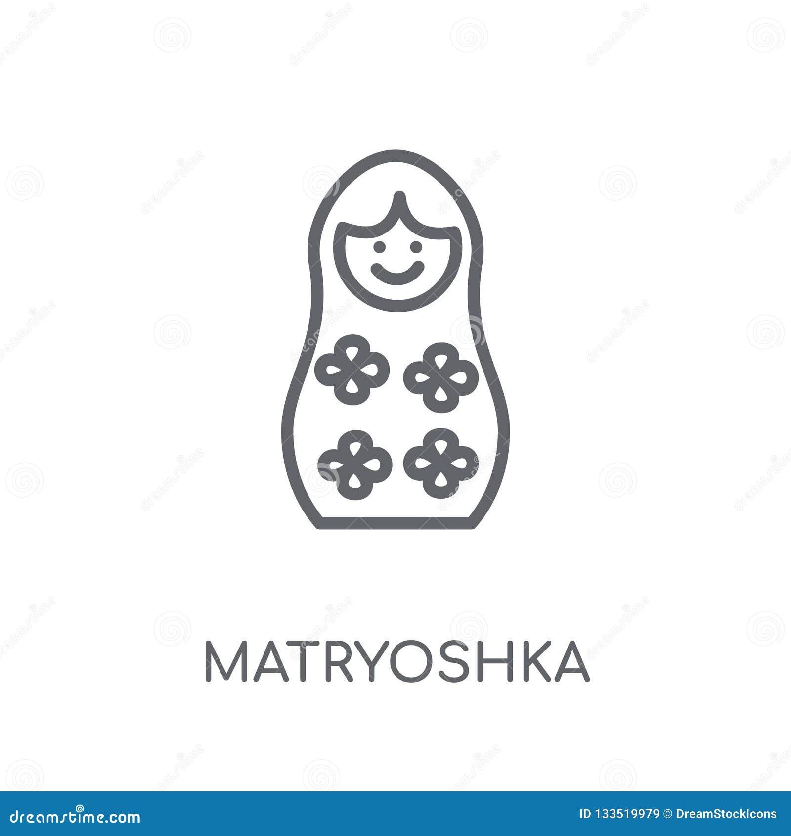 Matryoshka Linear Icon. Modern Outline Matryoshka Logo Concept O Stock Vector - Illustration of ...