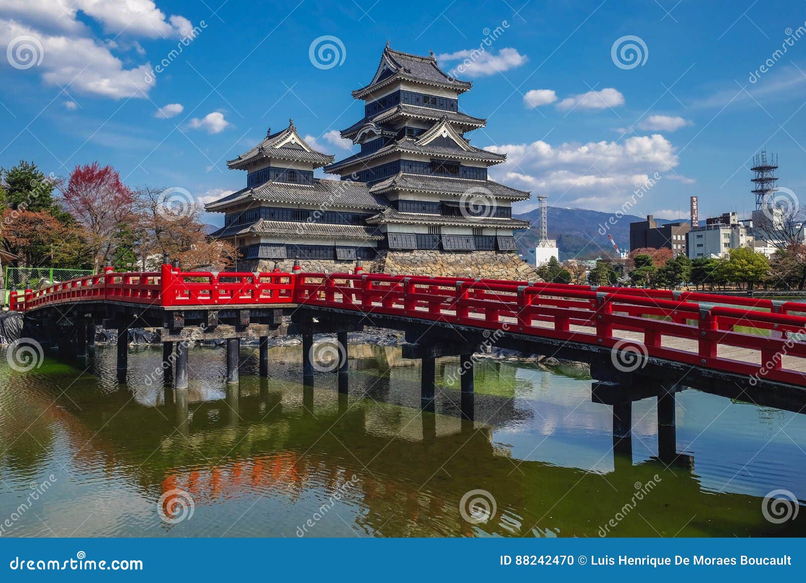 Matsumoto Castle Garden, A Designated National Treasure Of Japan, And ...