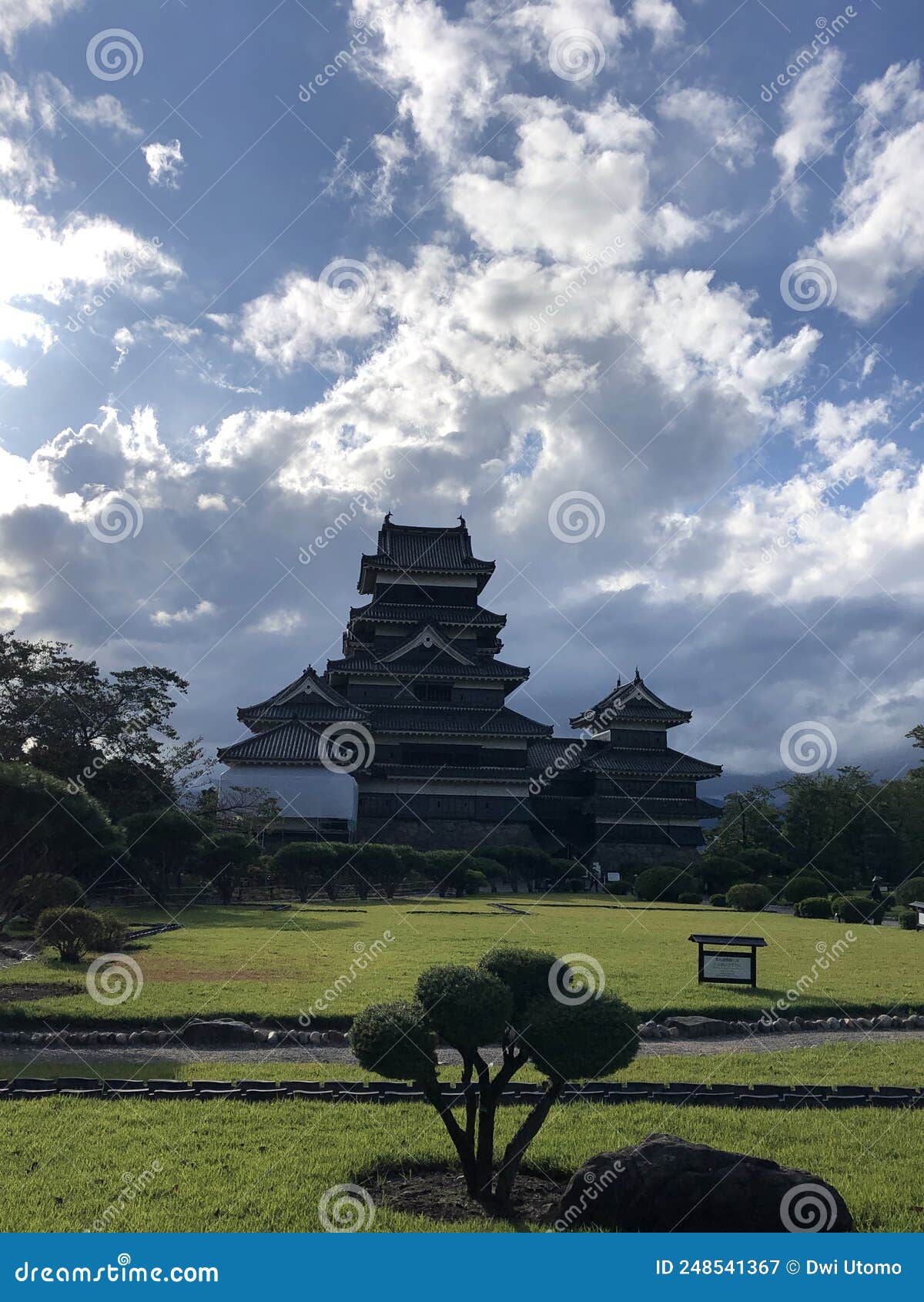 Matsumoto Castle Japanese Black Castle Stock Image - Image of tree ...