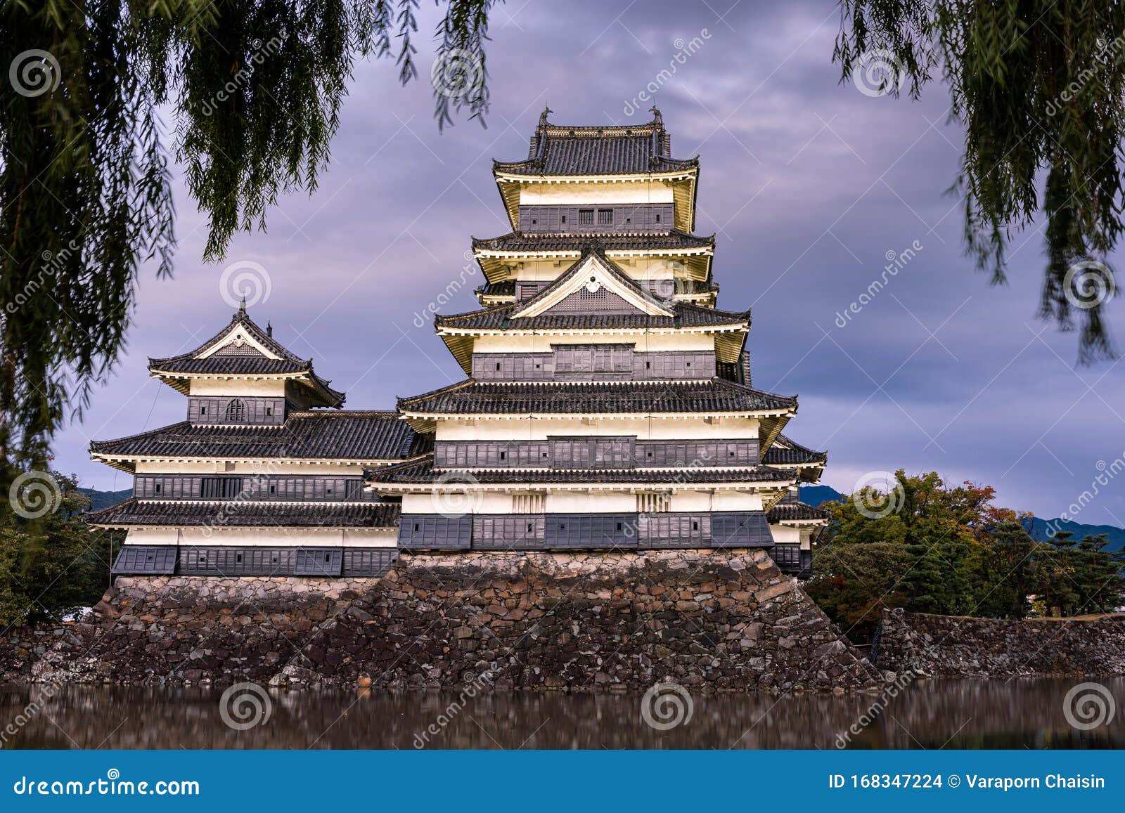 Matsumoto Castle at Night, Japan Stock Photo - Image of matsumoto ...