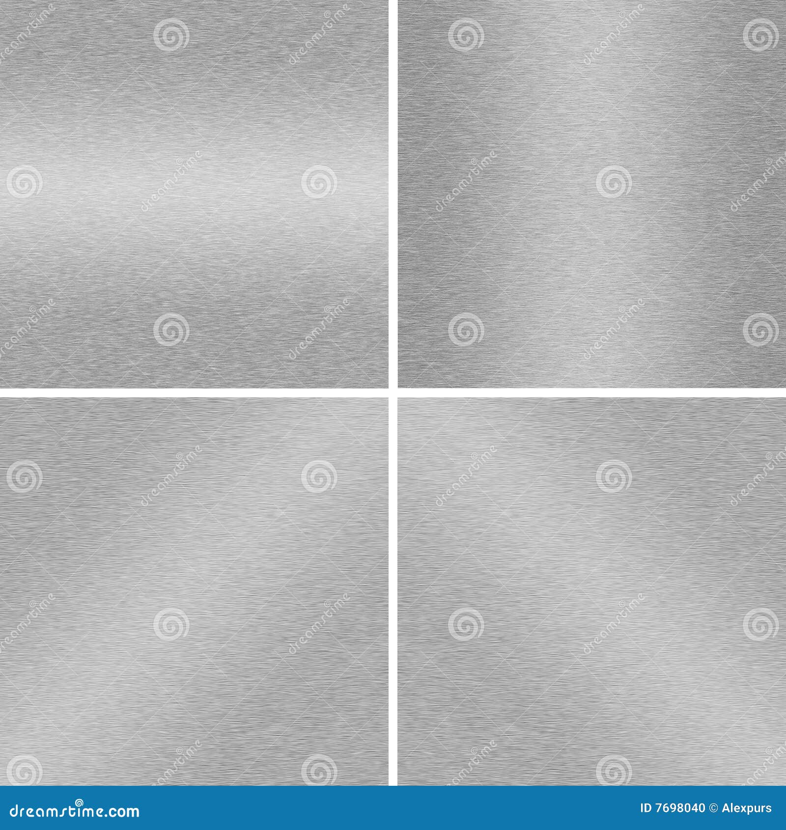Matt Aluminium (aluminum) Pattern Set. Stock Illustration ...