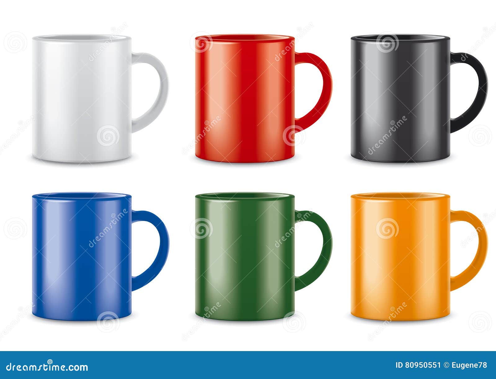 Matt colored cups stock vector. Illustration of tableware - 80950551