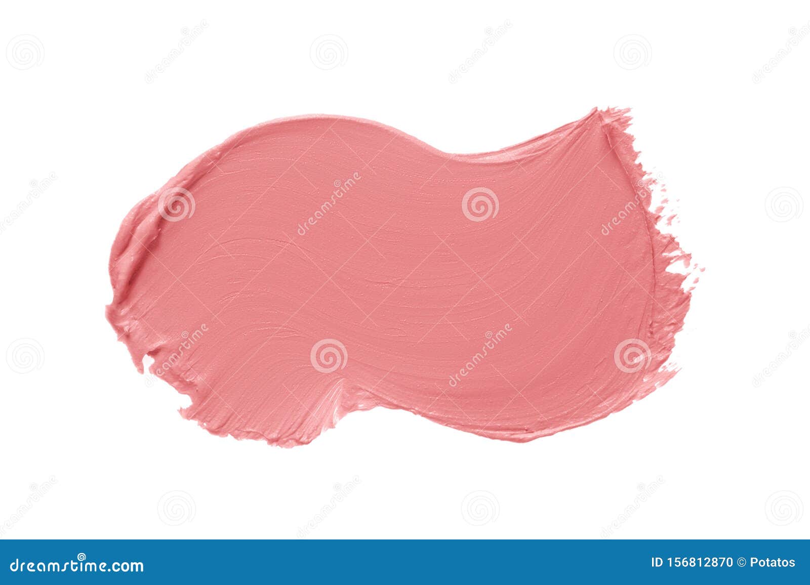 Matt Lipstick Texture Pink Creamy Makeup Product Smear Smudge Swatch