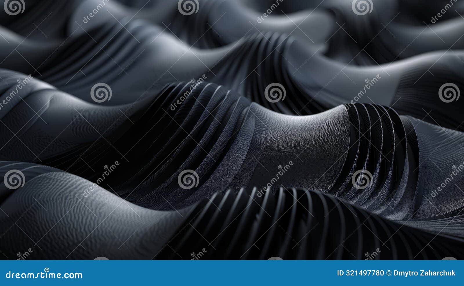 Matte Black Geometric Forms with Subtle Texture, Arranged in an ...