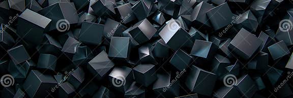 Matte Black Geometric Forms with Subtle Texture, Arranged in an ...