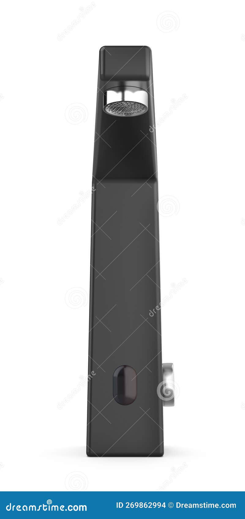 Matte black sensor faucet stock photo. Illustration of front - 269862994