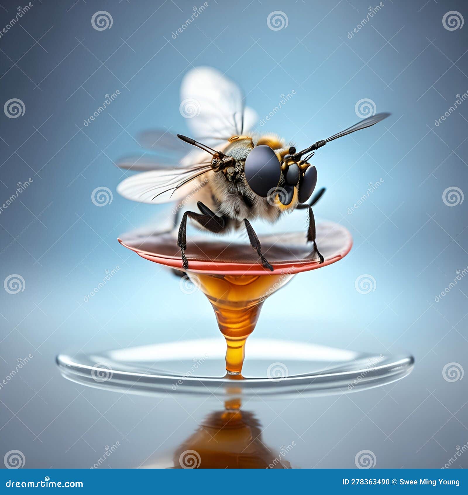 Matte Caricature Image of of a Smiling Happy Fly Portrait. Stock ...