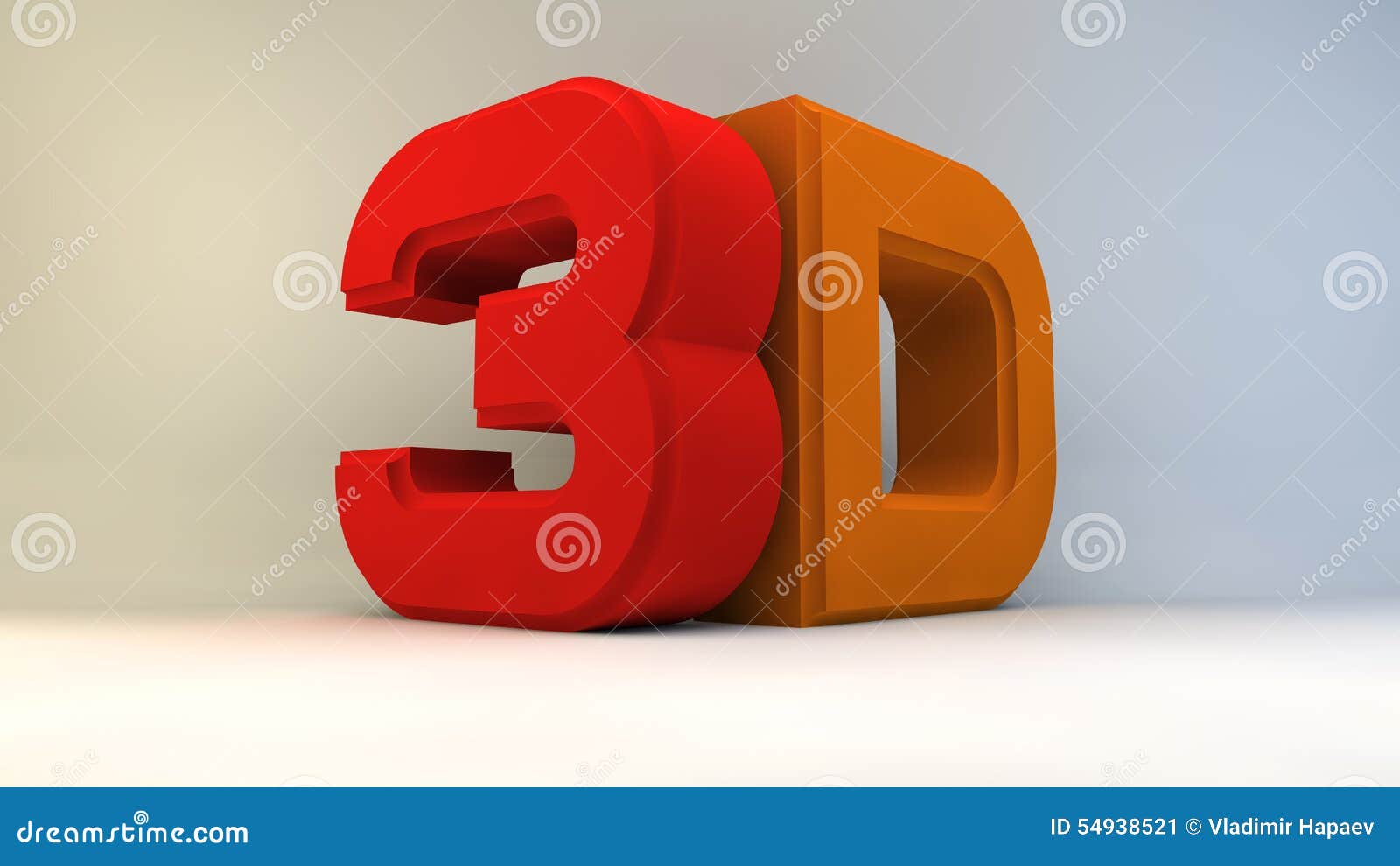 Matte Colored 3D Logo Isolated on White Background Stock Illustration ...