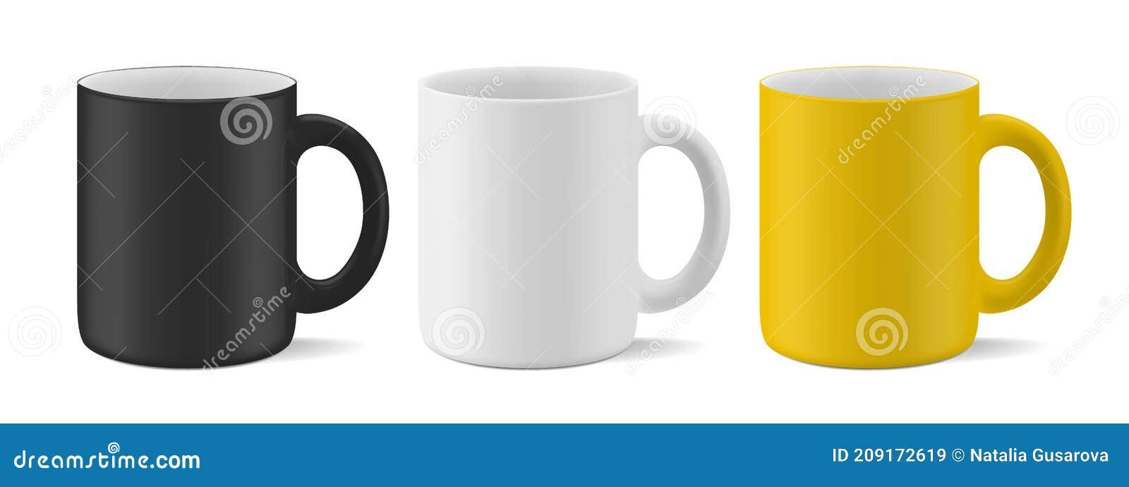 Matte Mug for Drinks Perspective View Stock Vector - Illustration of ...