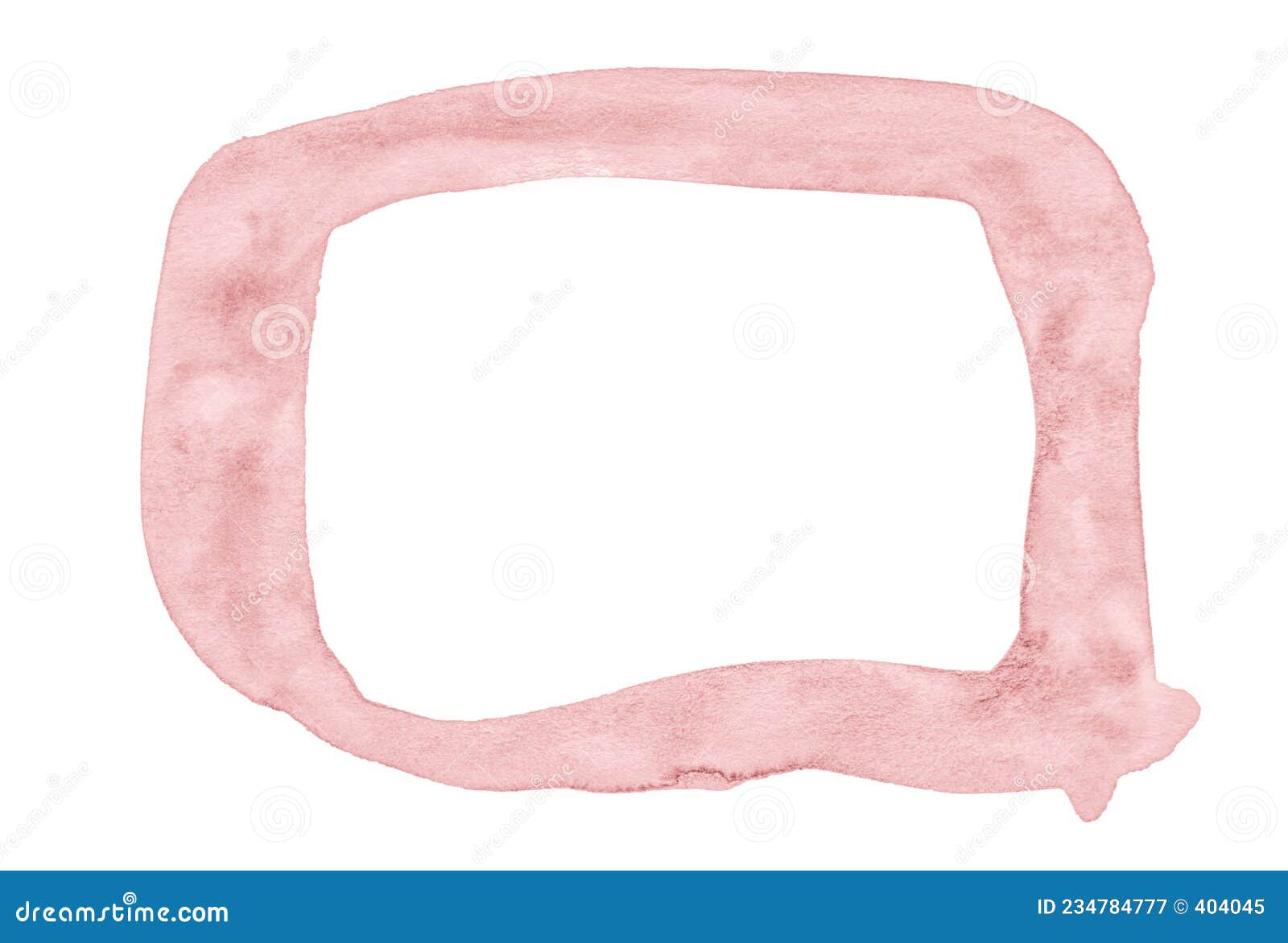 Matte Pink Watercolor Frame - Abstract Rectangular Background for ...