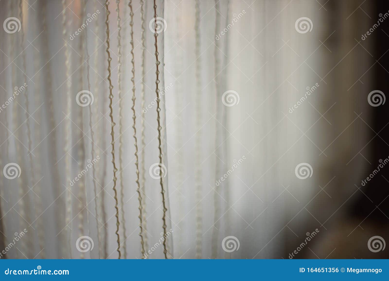 Matte Tulle with Vertical Threads Pattern, Side View Stock Photo ...
