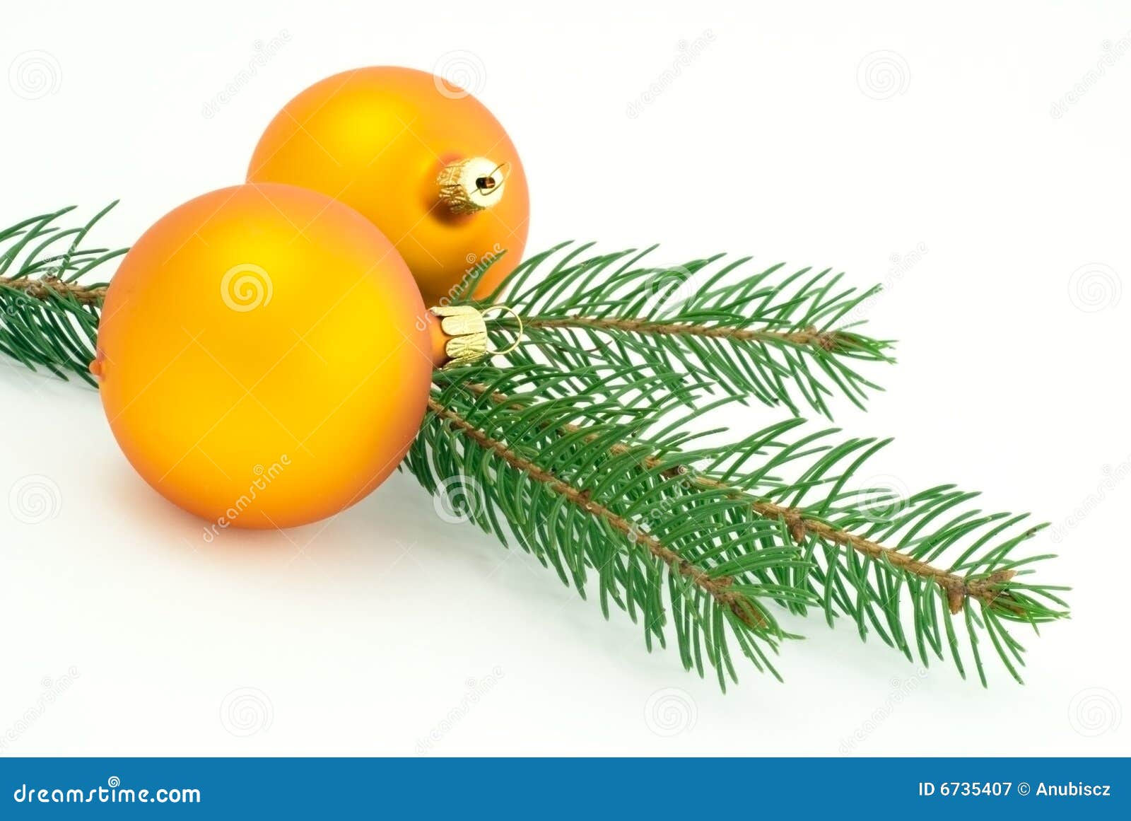 Matte Yellow Christmas Balls Stock Image - Image of decorate ...