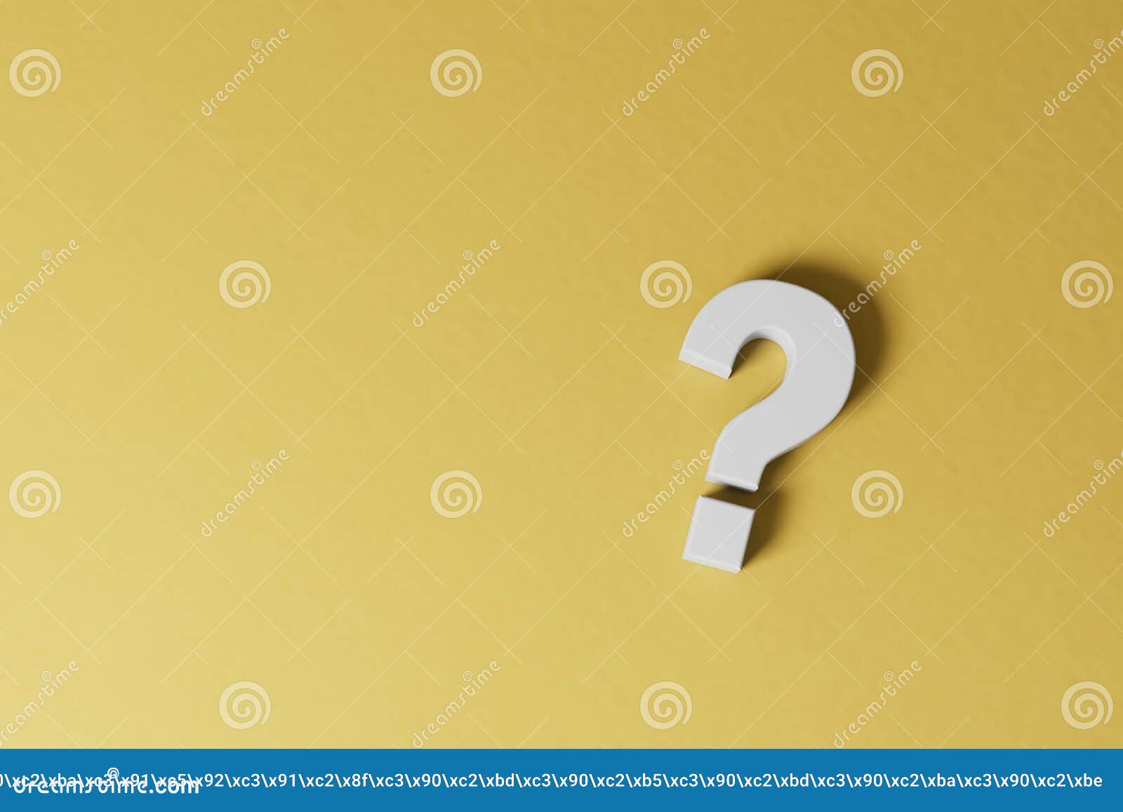 A Matter of Choice. Question Mark in White on a Yellow Background. Copy ...