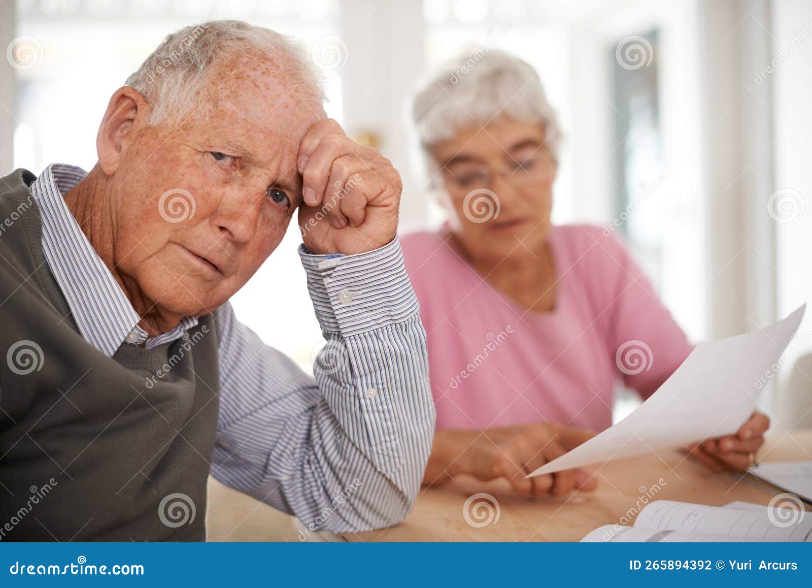 This Matter Could Become a Real Problem. Two Elderly People Discussing ...