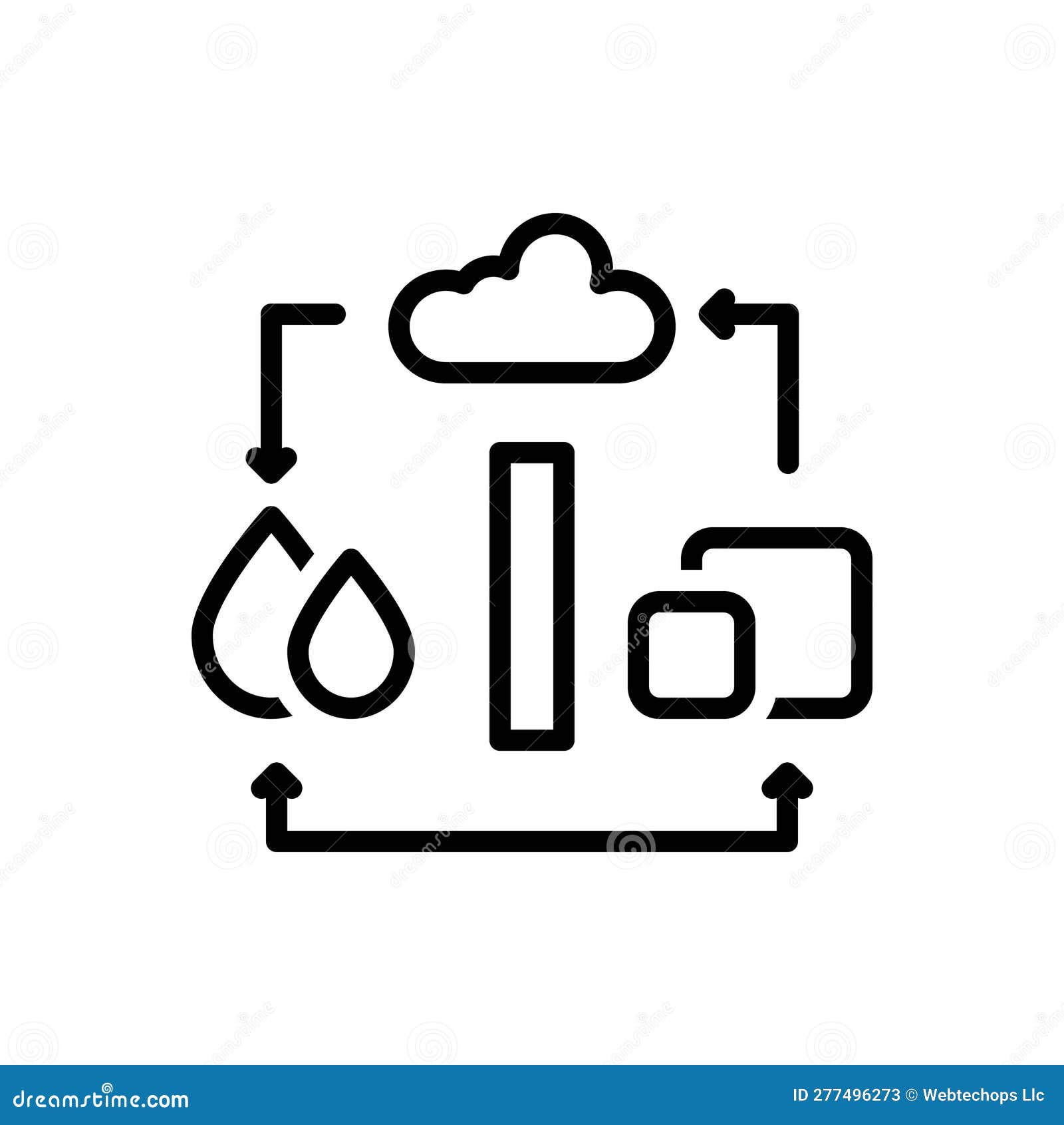 Black Line Icon for Matter, Condensation and Liquid Stock Vector - Illustration of black, liquid ...