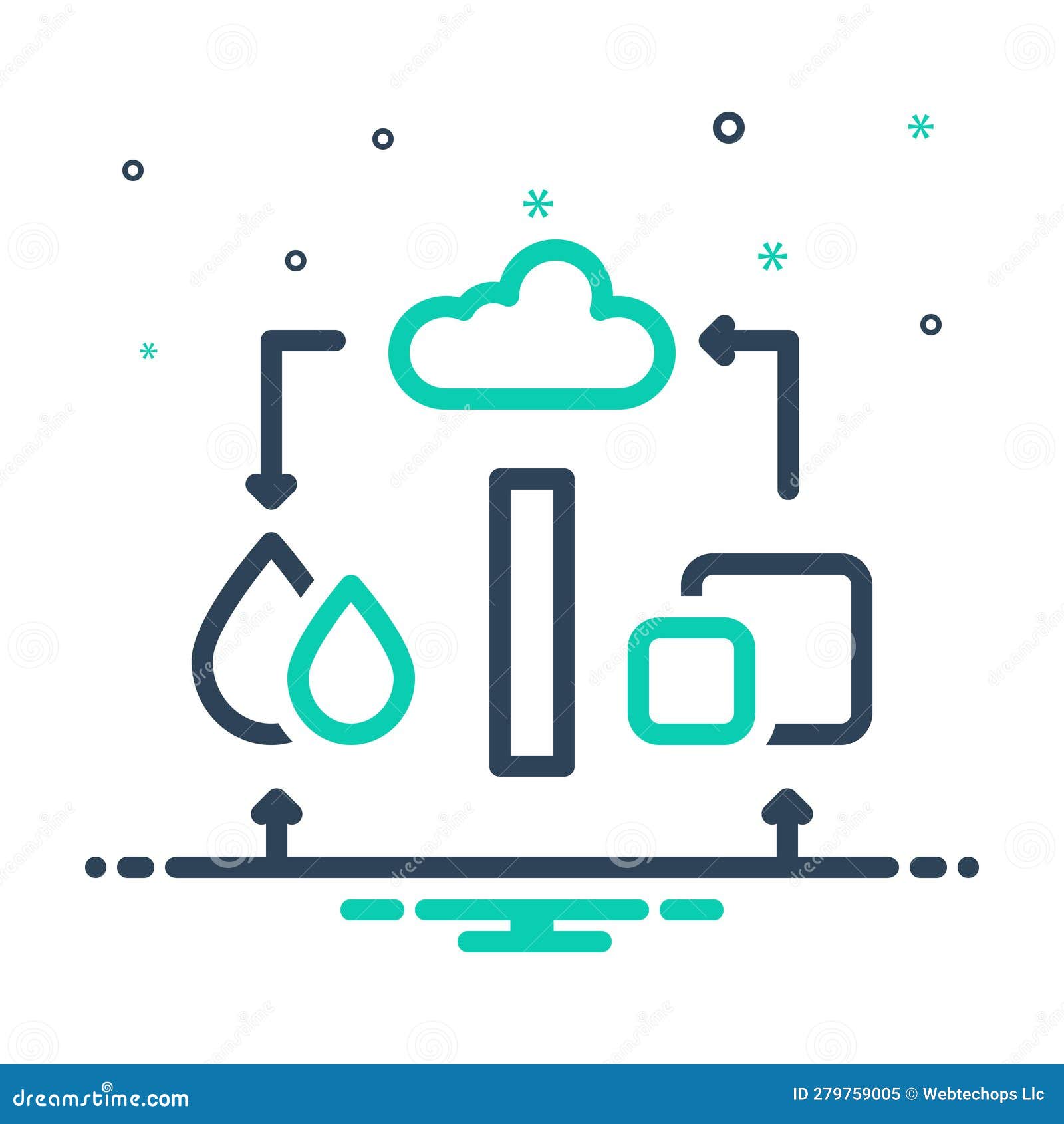 Mix Icon for Matter, Condensation and Gas Stock Vector - Illustration ...