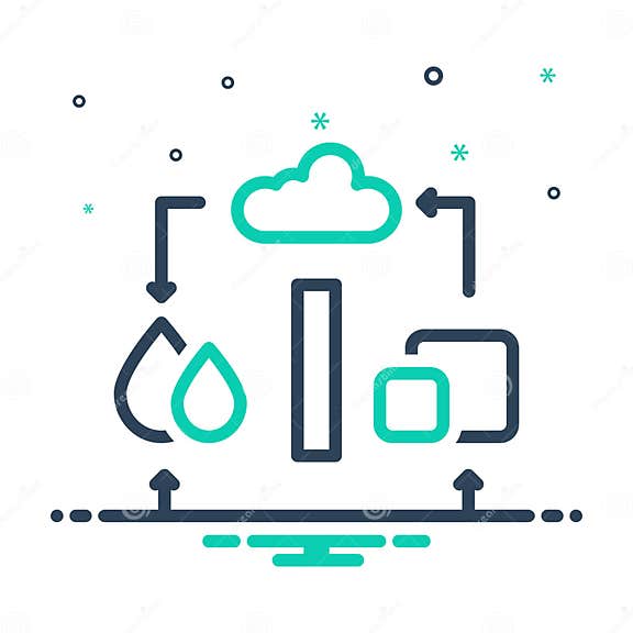 Mix Icon for Matter, Condensation and Gas Stock Vector - Illustration ...