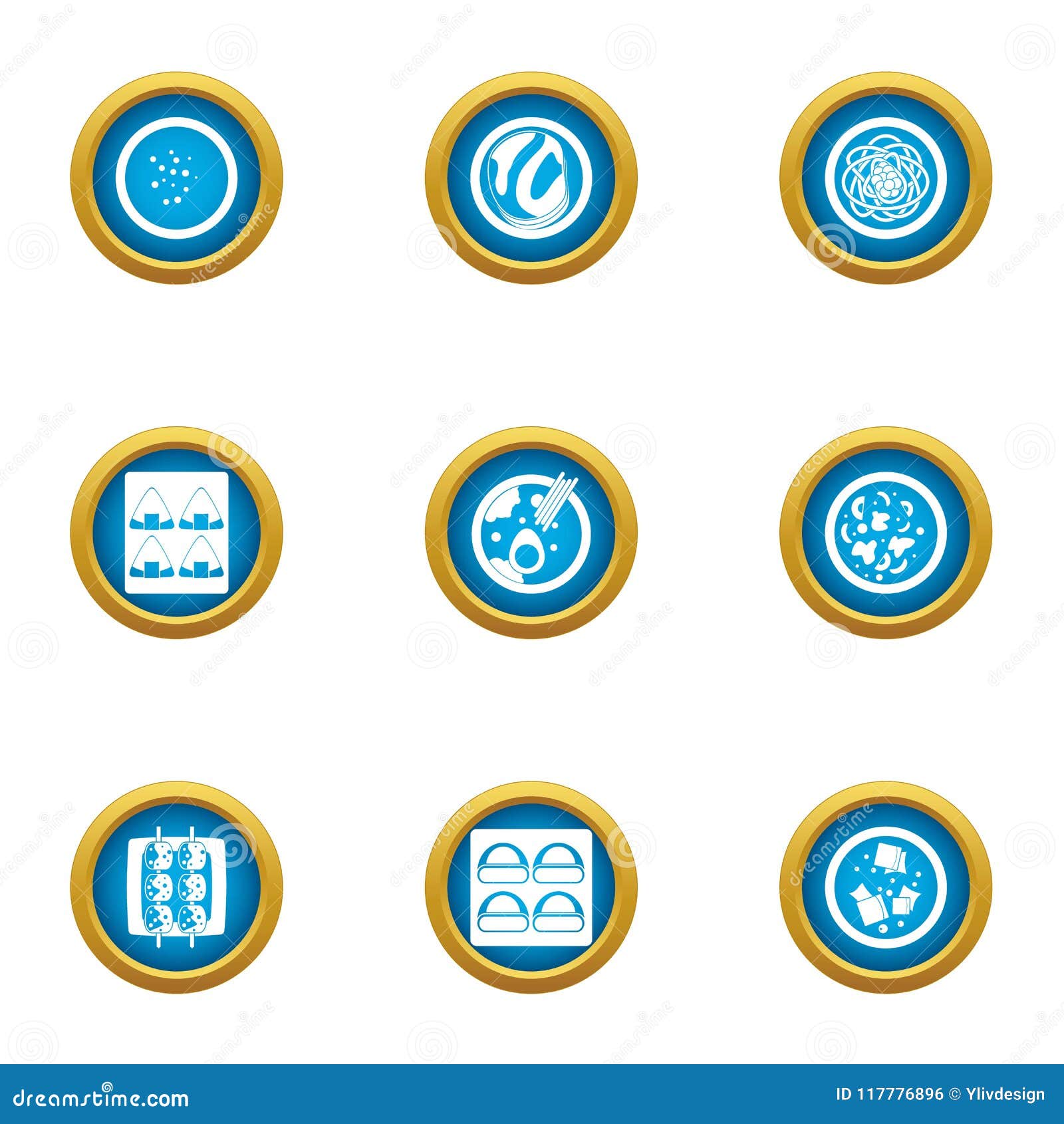 Matter Icons Set, Flat Style Stock Vector - Illustration of bottle ...