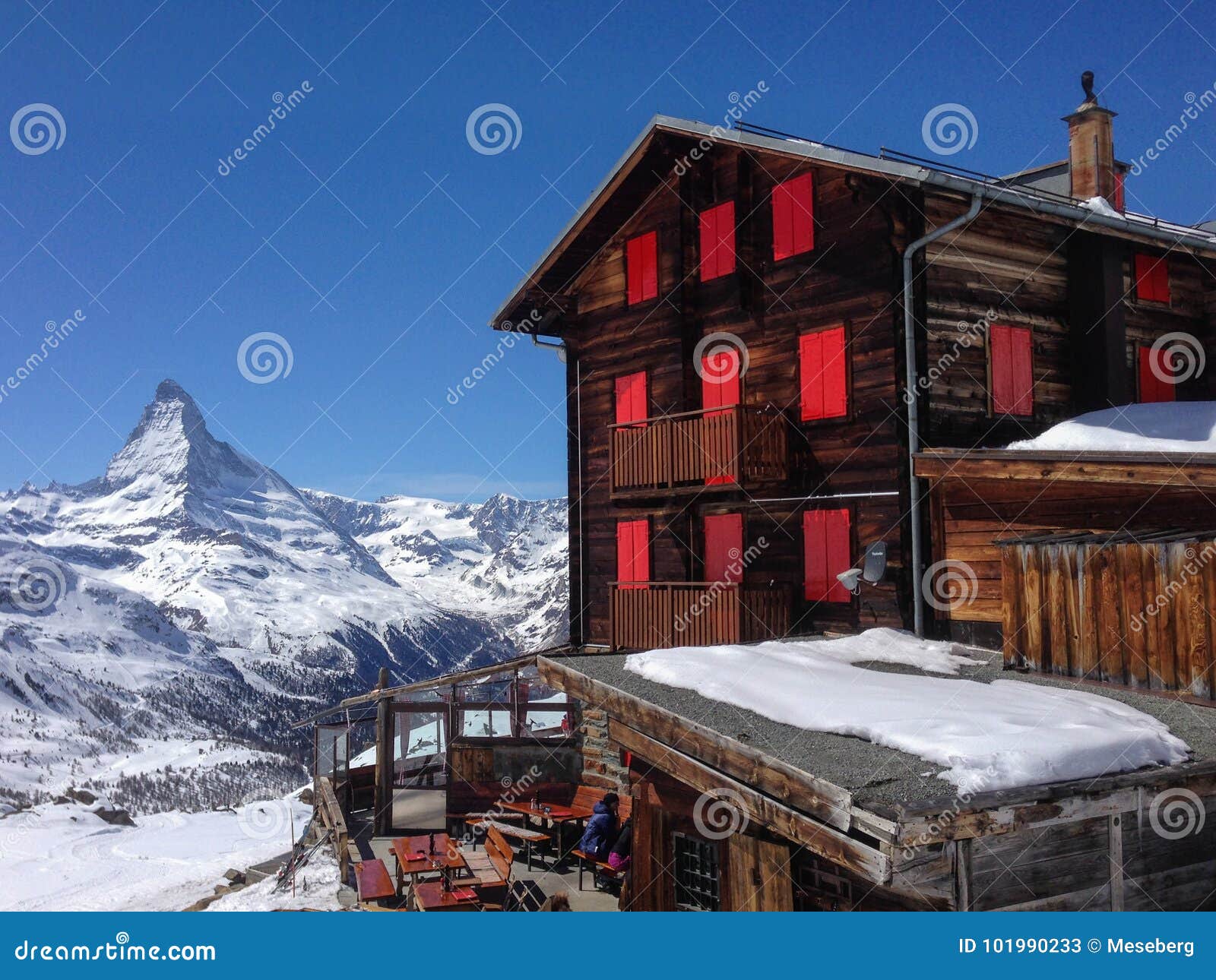 Matterhorn with Fluhalp editorial stock photo. Image of nature - 101990233