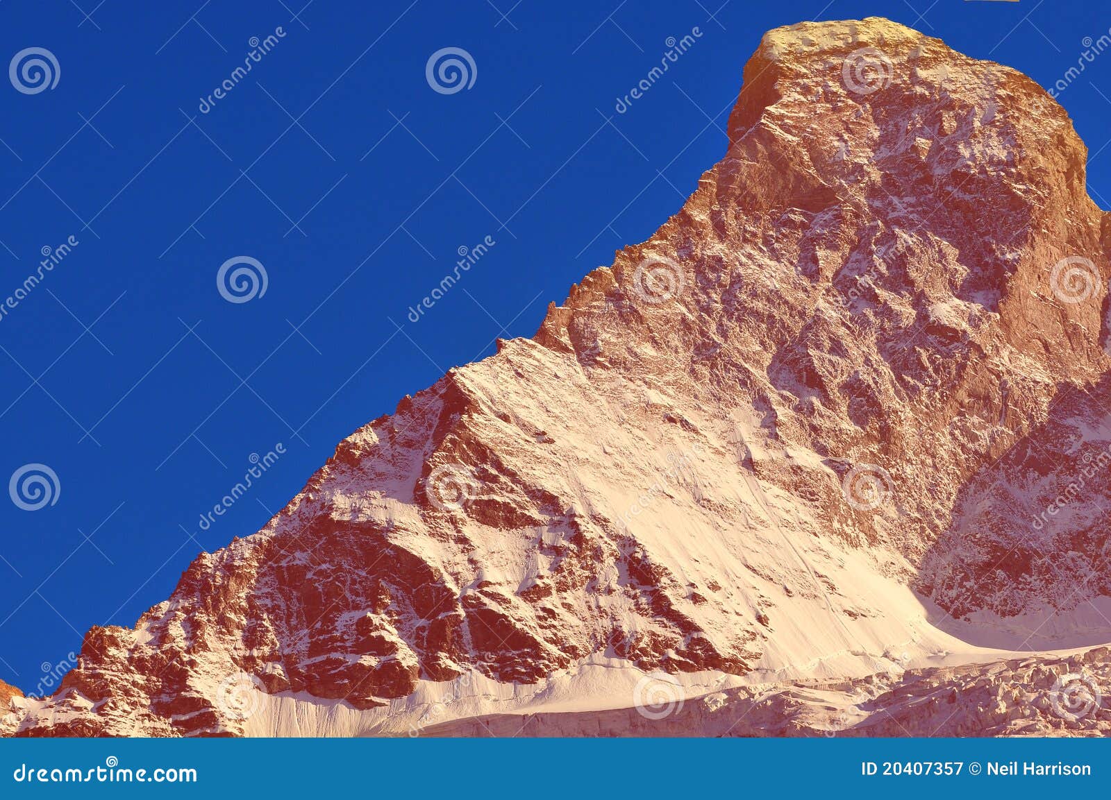 The Matterhorn and the Hornli Ridge Stock Image - Image of cervin ...