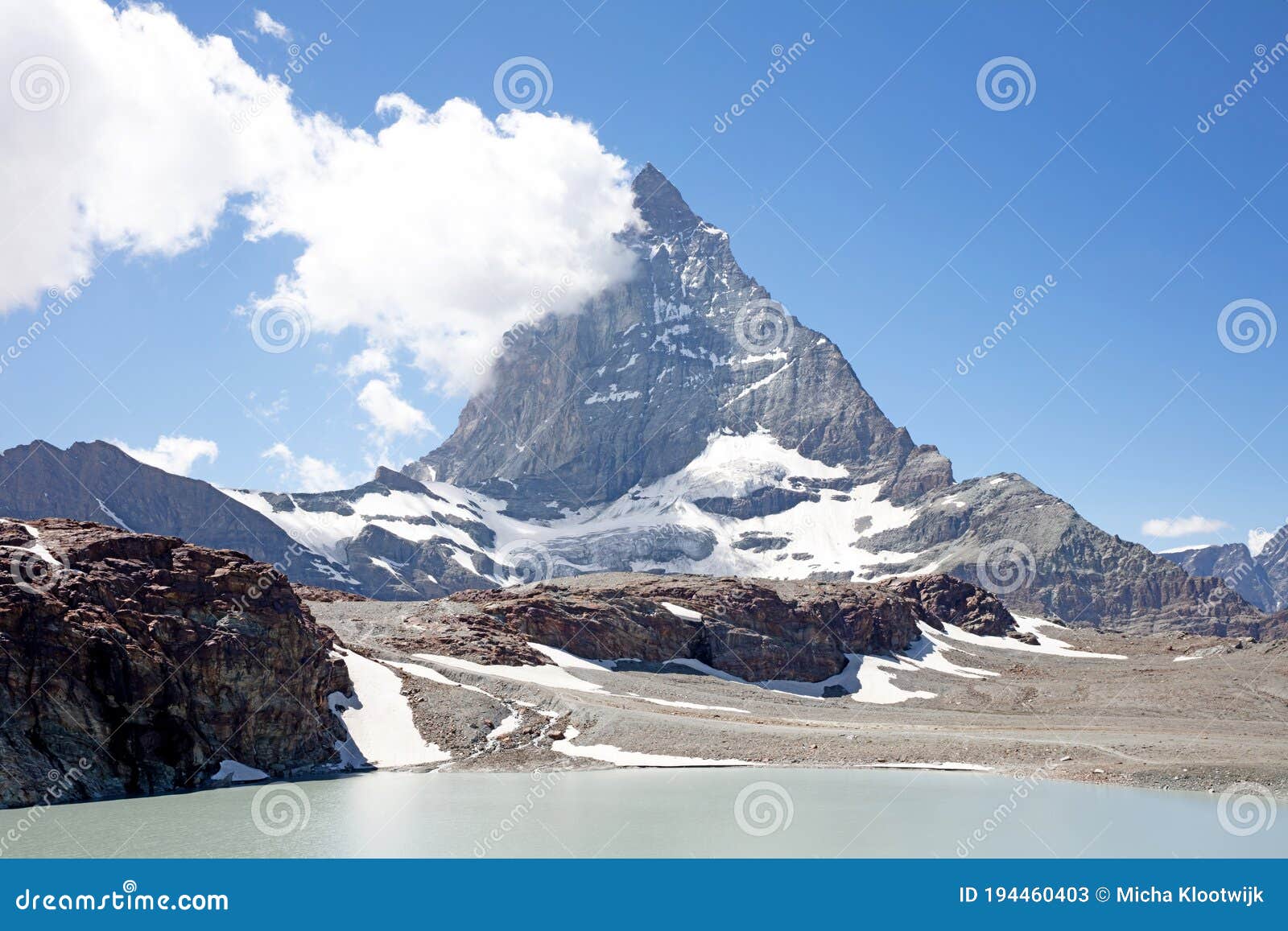 The Matterhorn, the Iconic Emblem of the Swiss Alps Stock Image - Image ...
