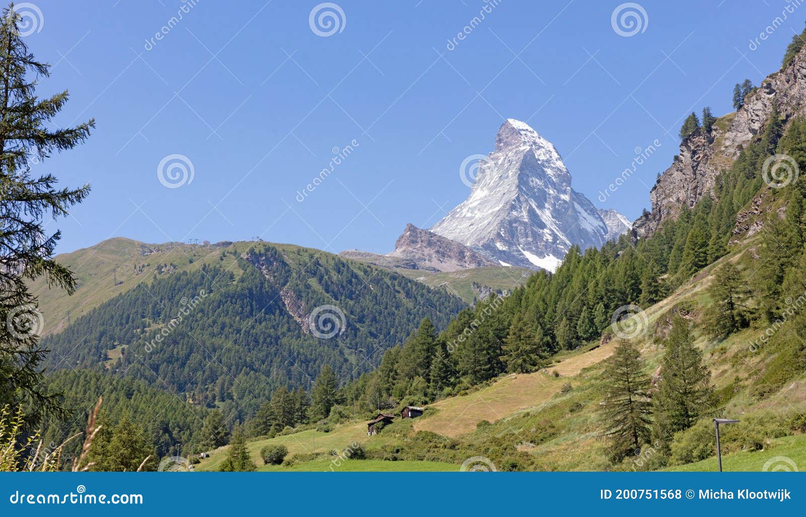 The Matterhorn, the Iconic Emblem of the Swiss Alps Stock Photo - Image ...