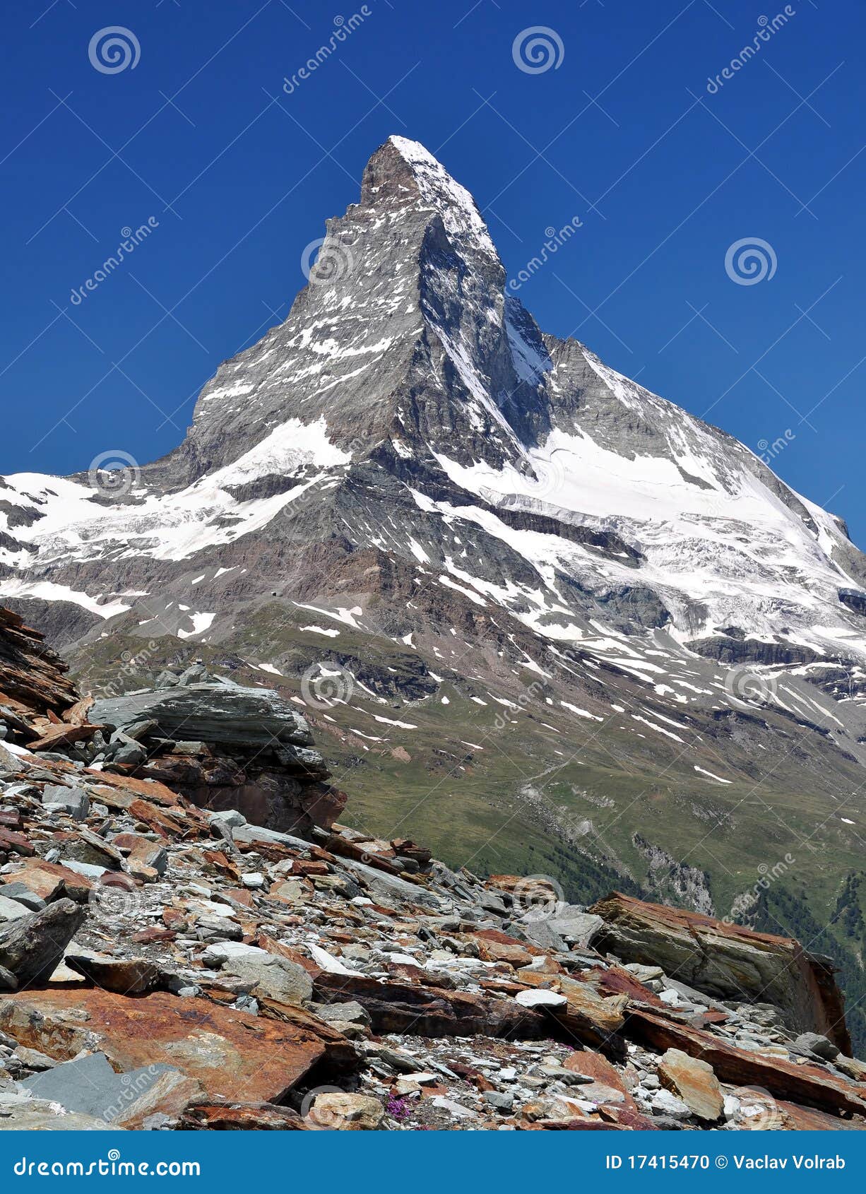 Matterhorn - Swiss alps stock photo. Image of ridge, cold - 17415470