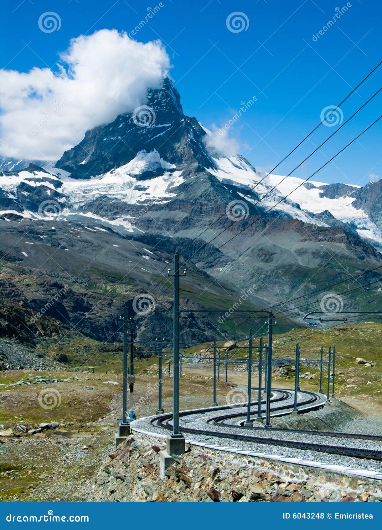 Matterhorn train line stock photo. Image of destination - 6043248