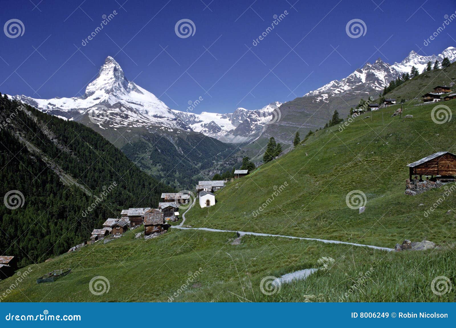 Matterhorn, Zermatt, Suiza imagen de archivo. Imagen de azul - 8006249