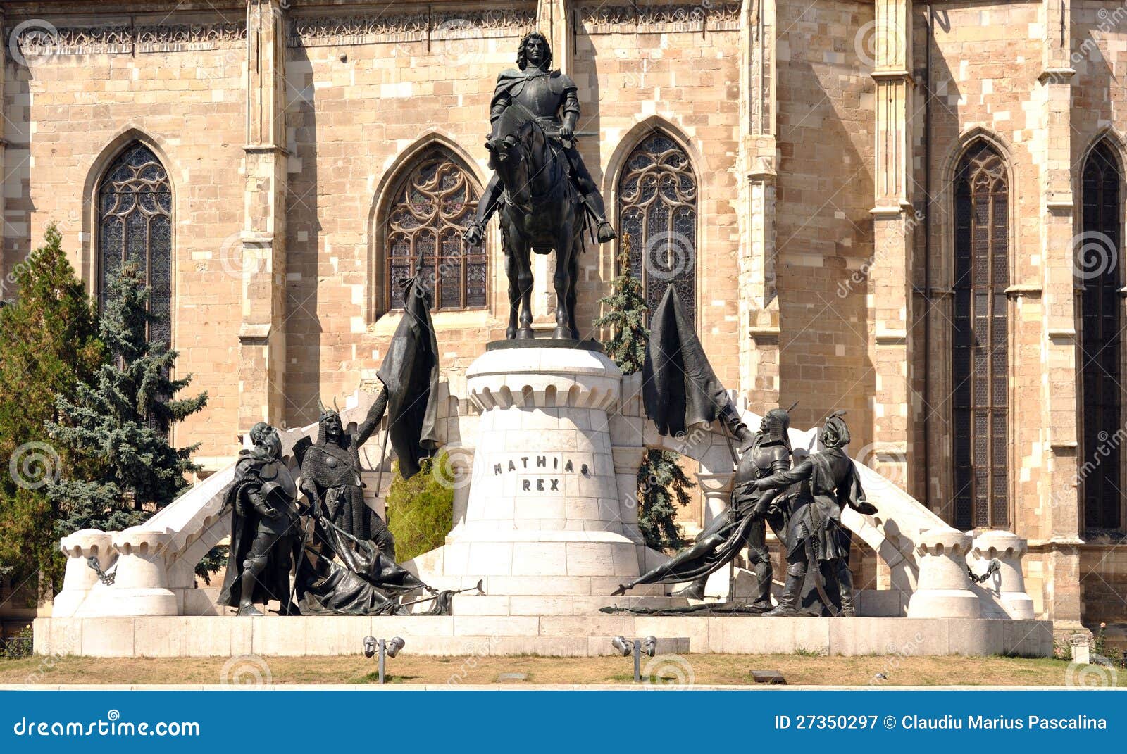 The Matthias Corvinus Monument Stock Image - Image of statue, famous ...