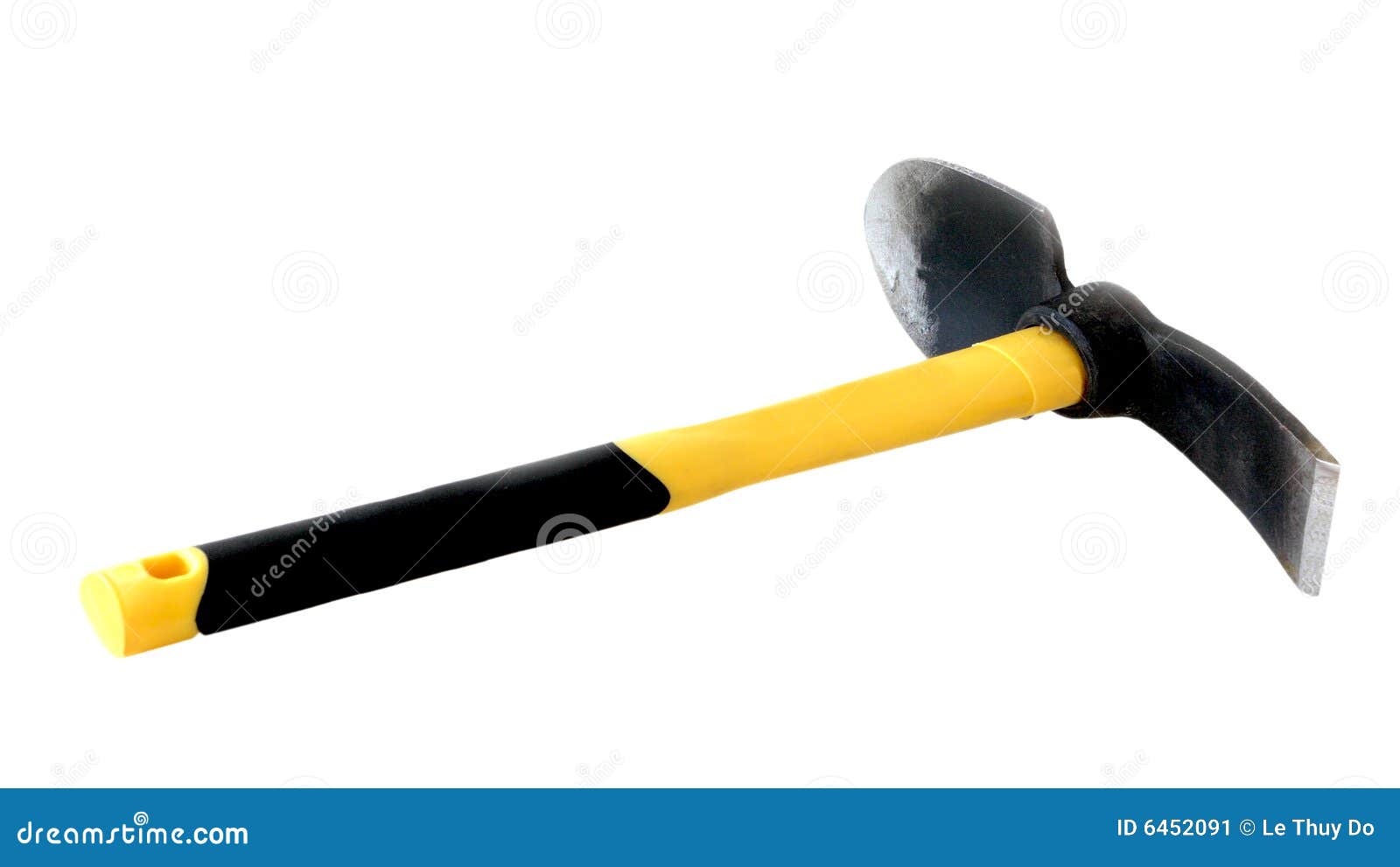 Mattock stock image. Image of heavy, trowel, yellow, duty - 6452091
