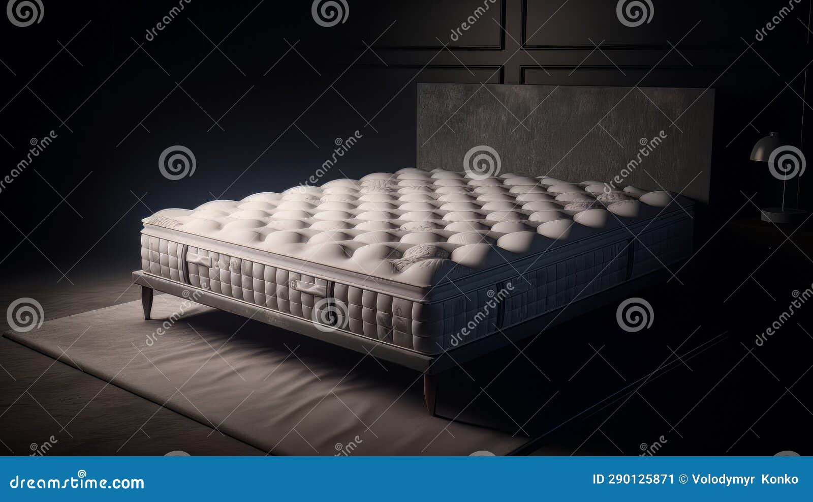 Mattress for Bed in Bedroom. Generative Ai Stock Image - Image of ...