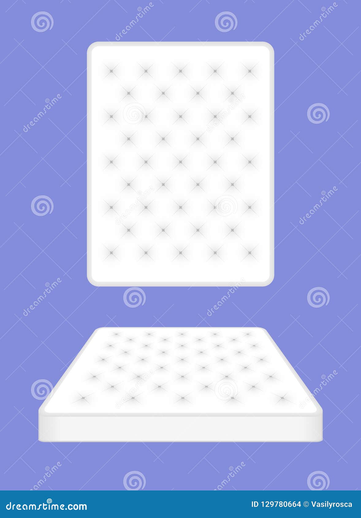 Mattress for Comfortable Sleep Background. Modern Soft Foam Mattress ...