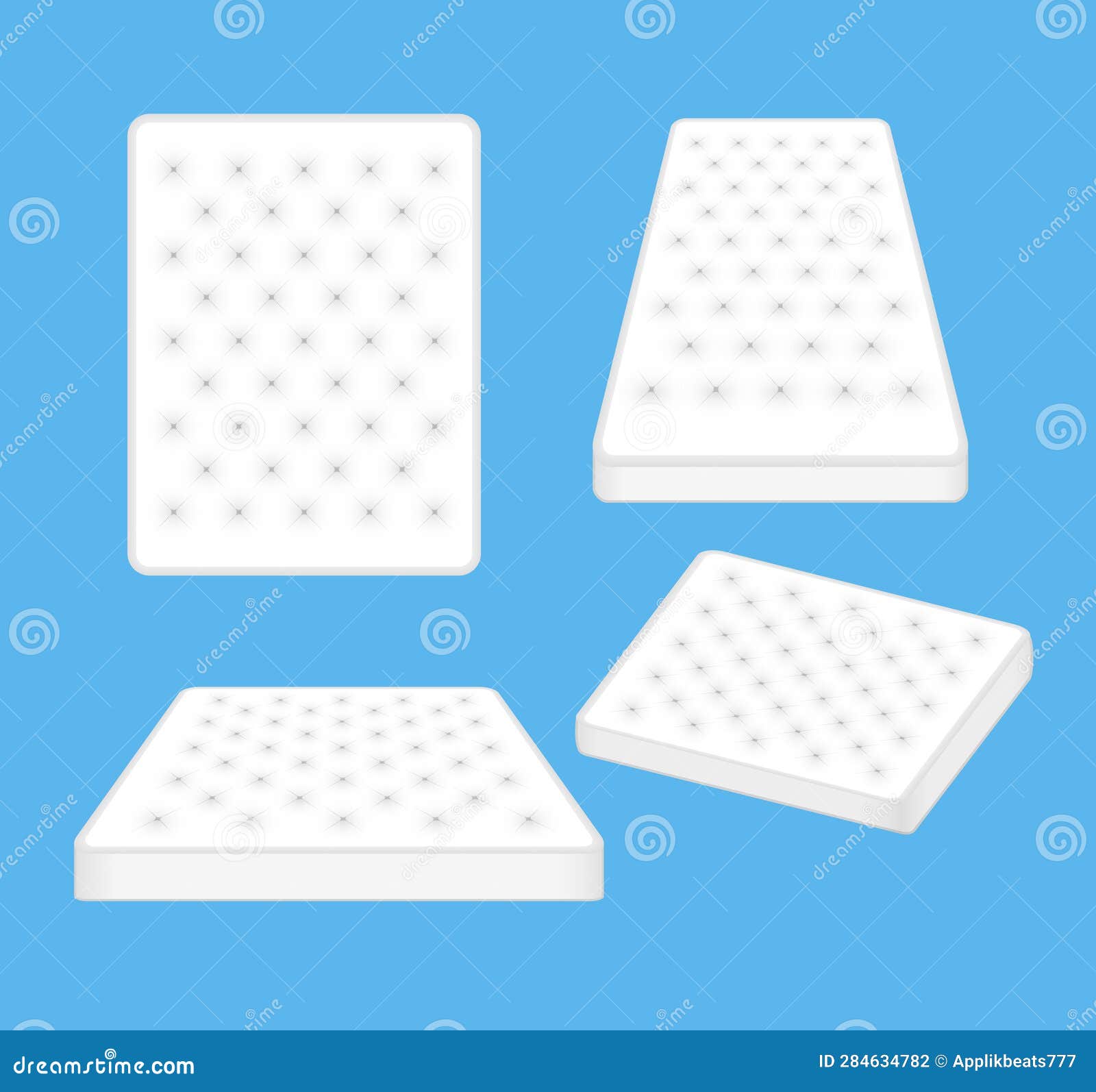 Mattress for Comfortable Sleep Background. Modern Soft Foam Mattress ...