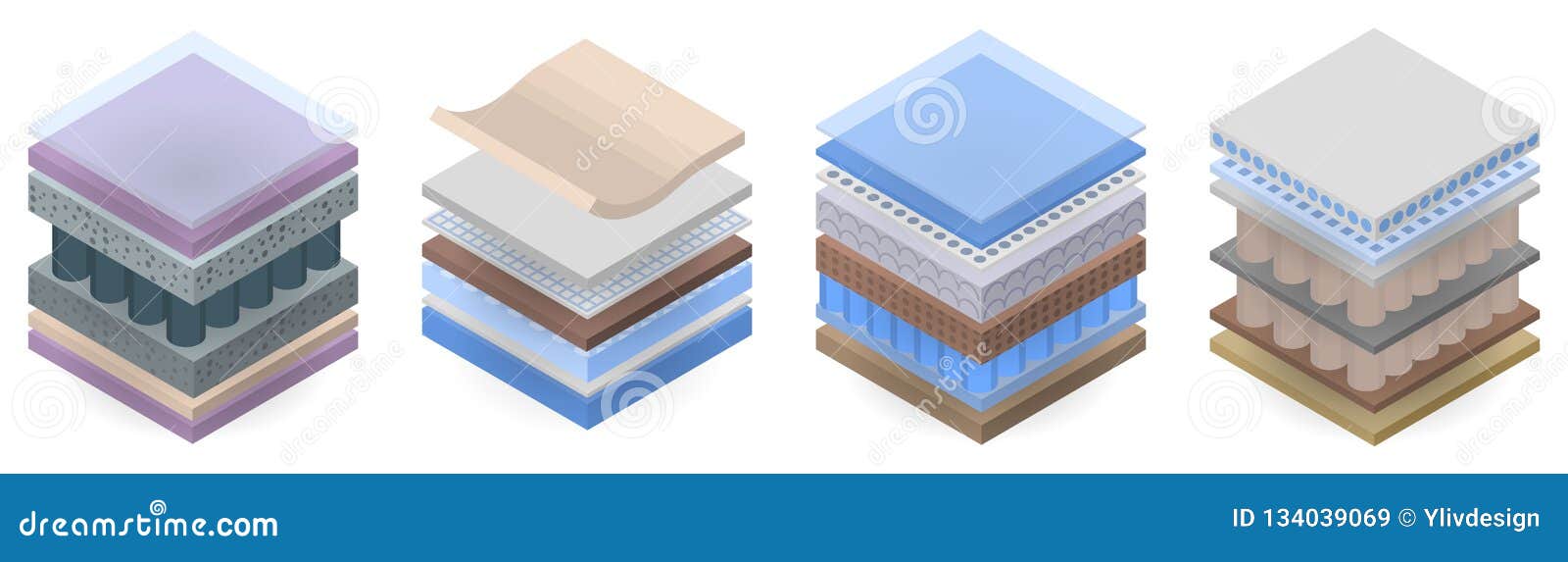Mattress Layer Icon Set, Isometric Style Stock Vector - Illustration of ... Mattress Layer Icon Set, Isometric Style Stock Vector - Illustration of ...