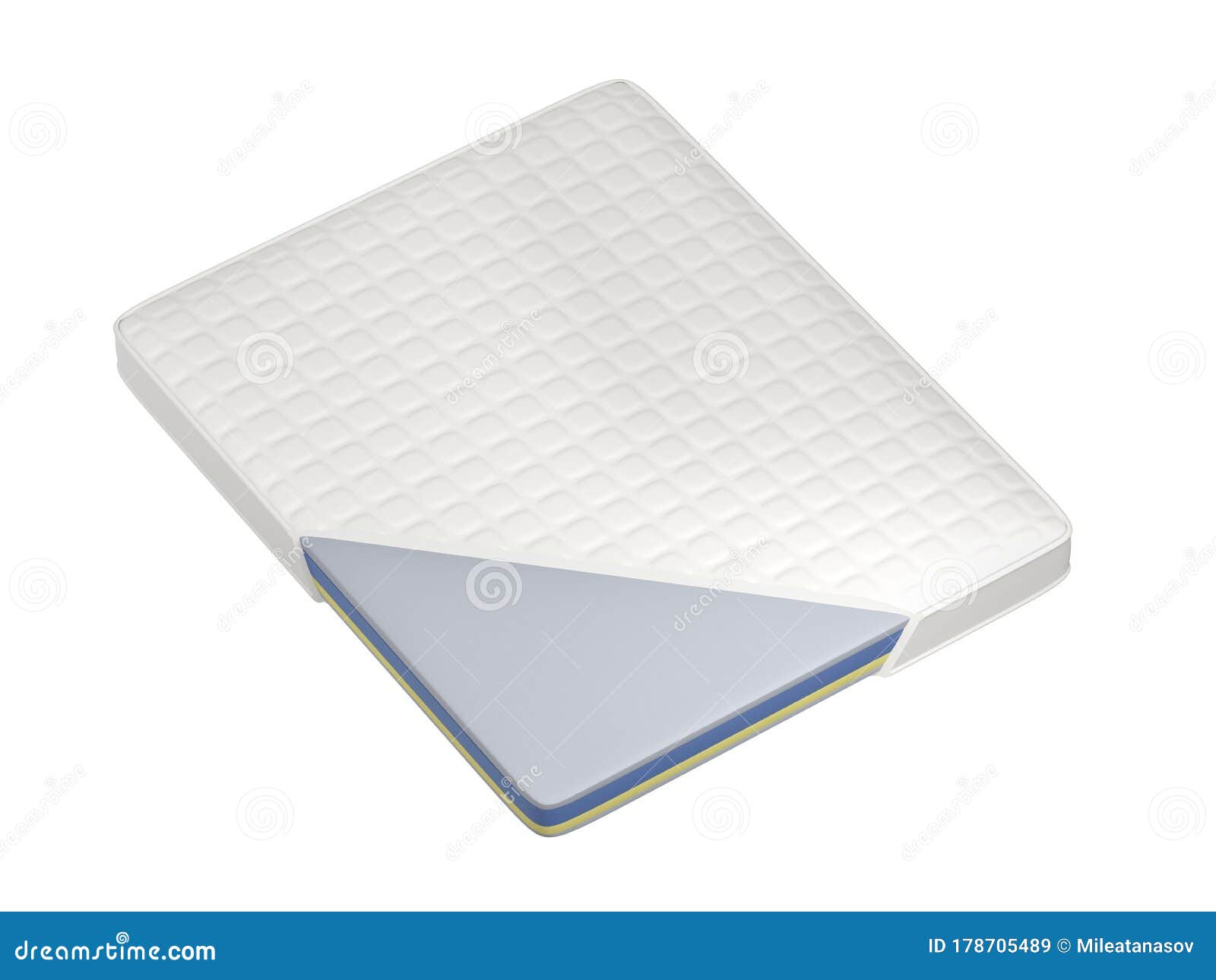 Mattress with Many Layers of Memory Foam Stock Image - Illustration of ...