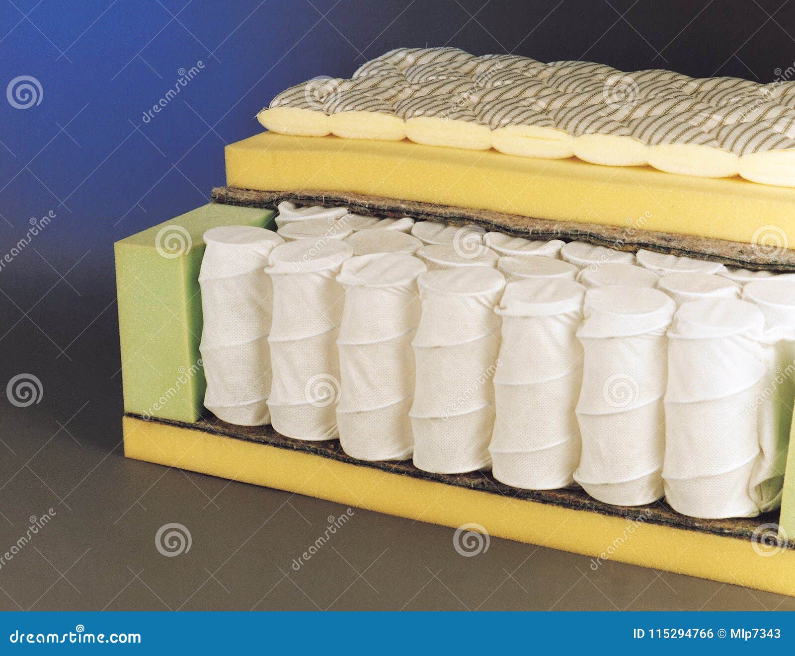 Mattress Structure with Pocketed Spring Stock Photo - Image of internal ...